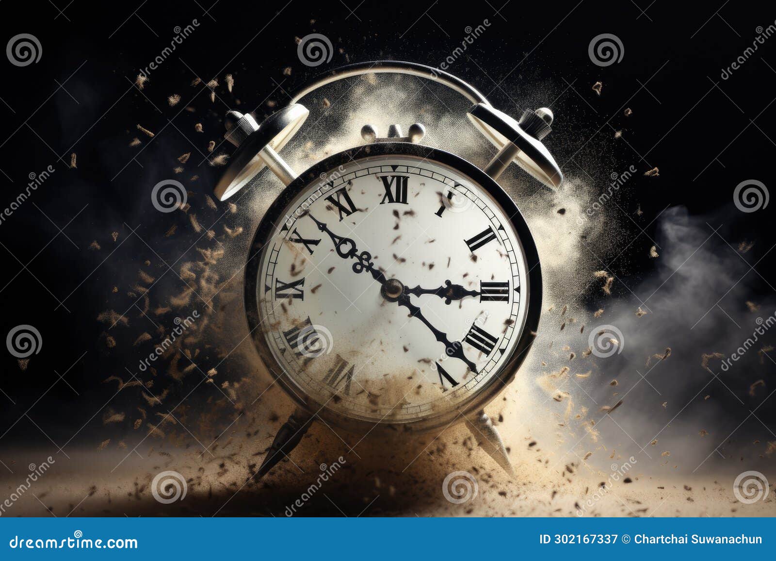 Clock in Time Space. Time Concept, Futuristic Abstract Background.by ...