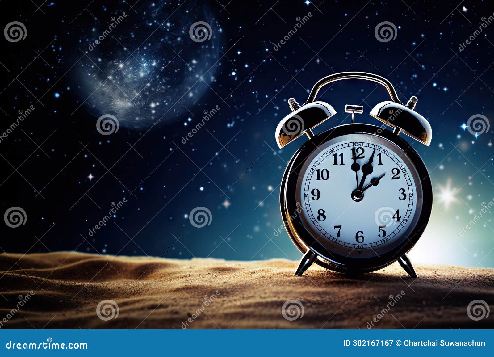 Clock in Time Space. Time Concept, Futuristic Abstract Background.by ...