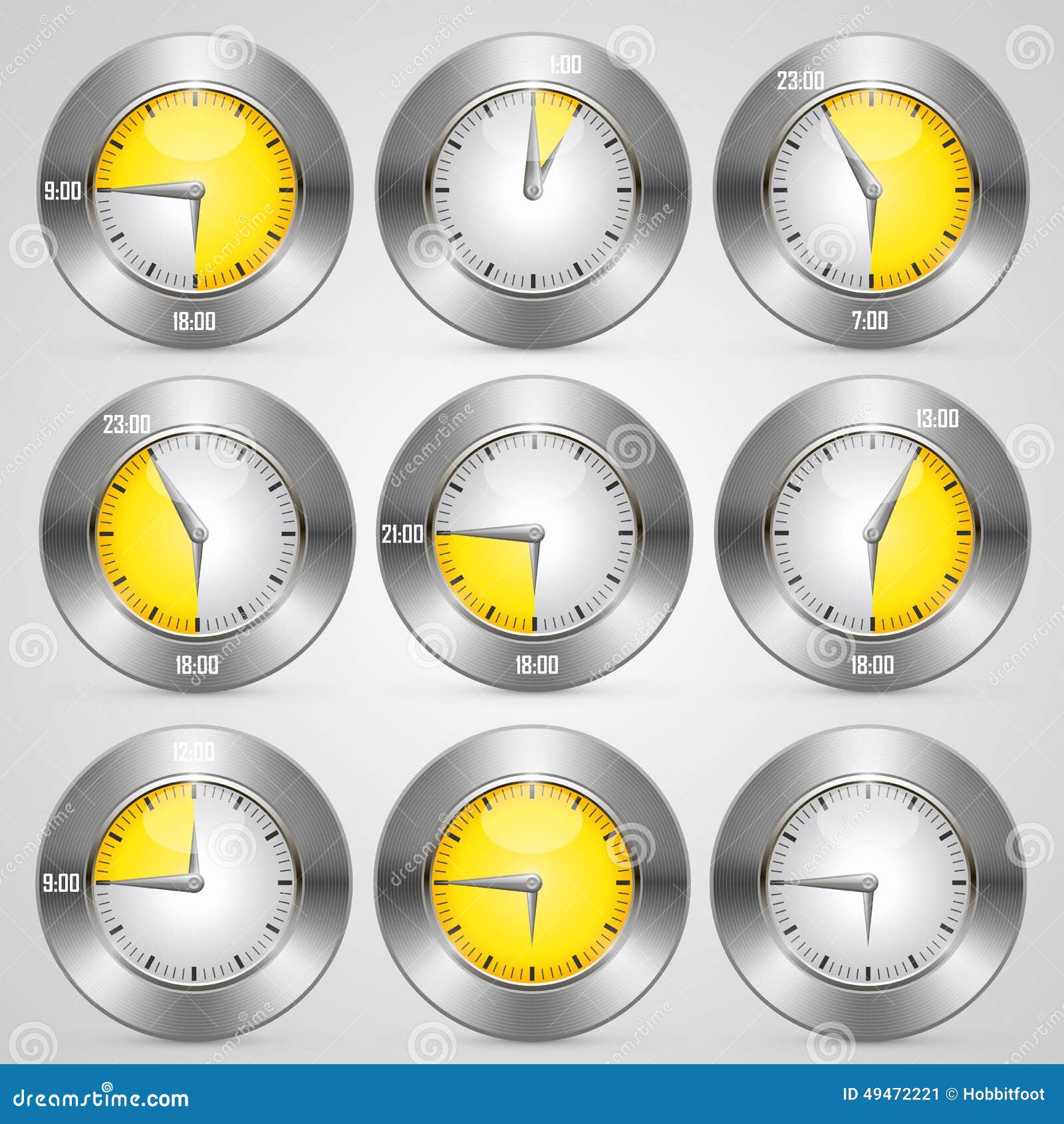 Clock with time stamp set stock vector. Illustration of computer - 49472221