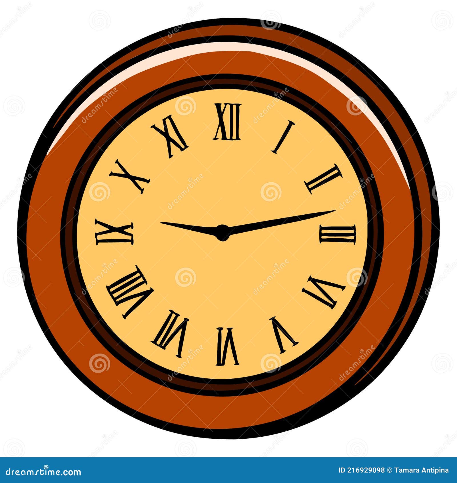 Clock. Time. Wall Clock. Clock with Arrows. Cartoon Style Stock Vector ...
