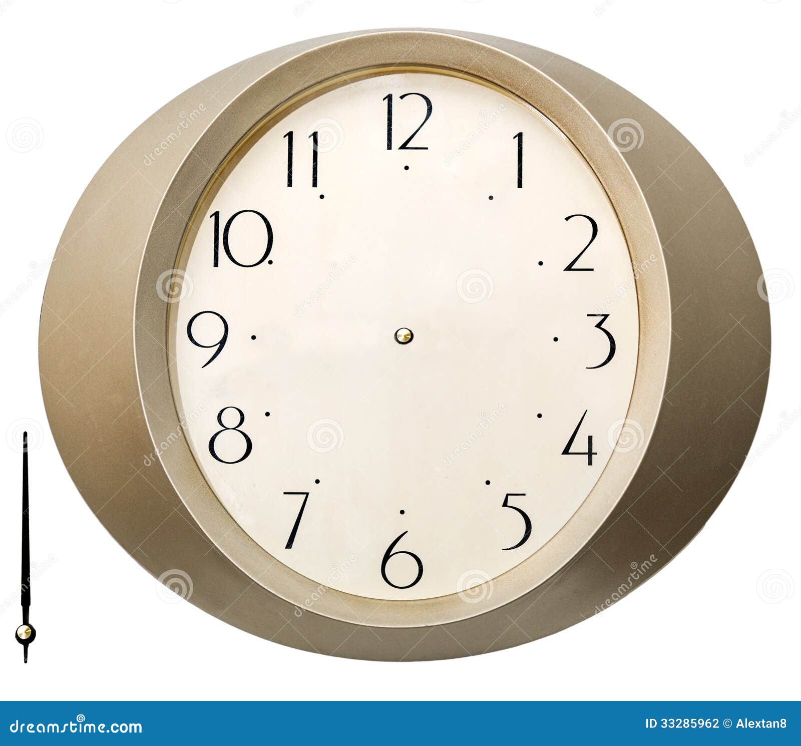 Clock Time Watch Isolated on White Stock Photo - Image of deadline ...