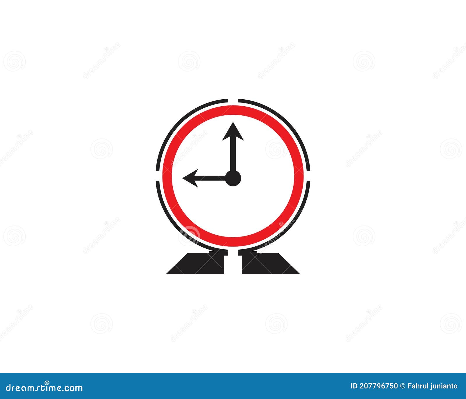 Clock Timer Logo Vector Template Stock Vector - Illustration of round ...