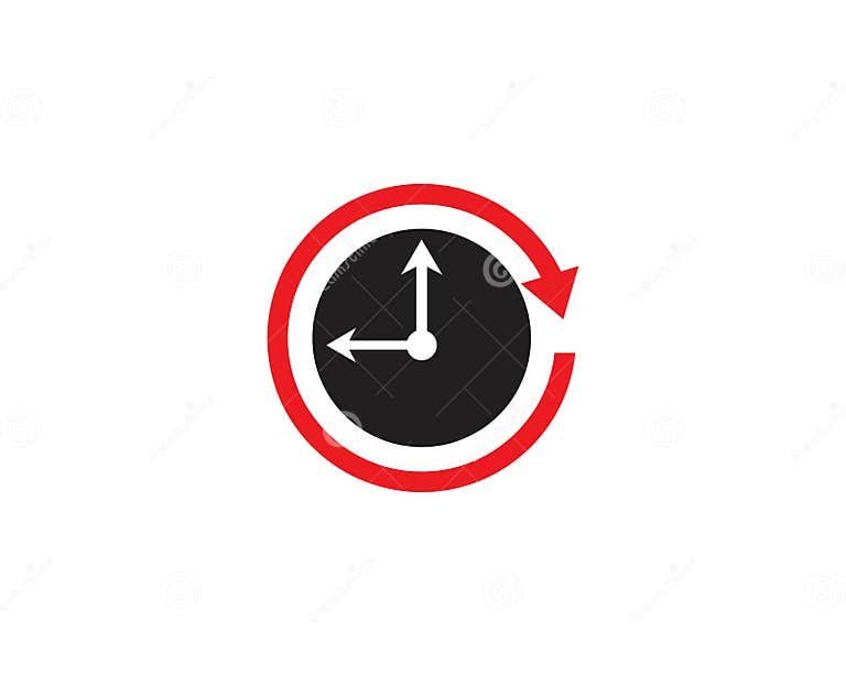 Clock Timer Logo Vector Template Stock Vector - Illustration of speed ...