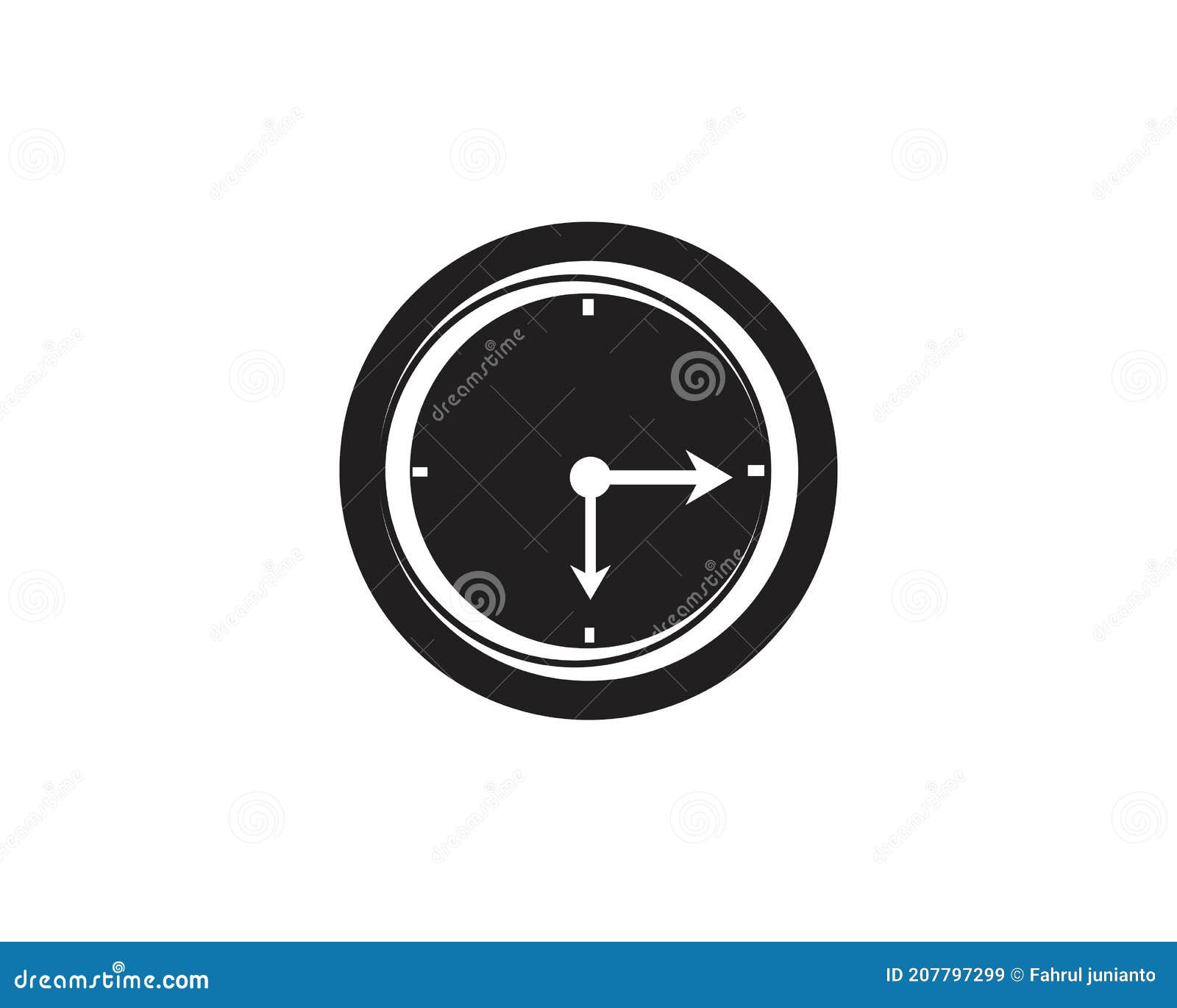 Clock Timer Logo Vector Template Stock Vector - Illustration of emblem ...