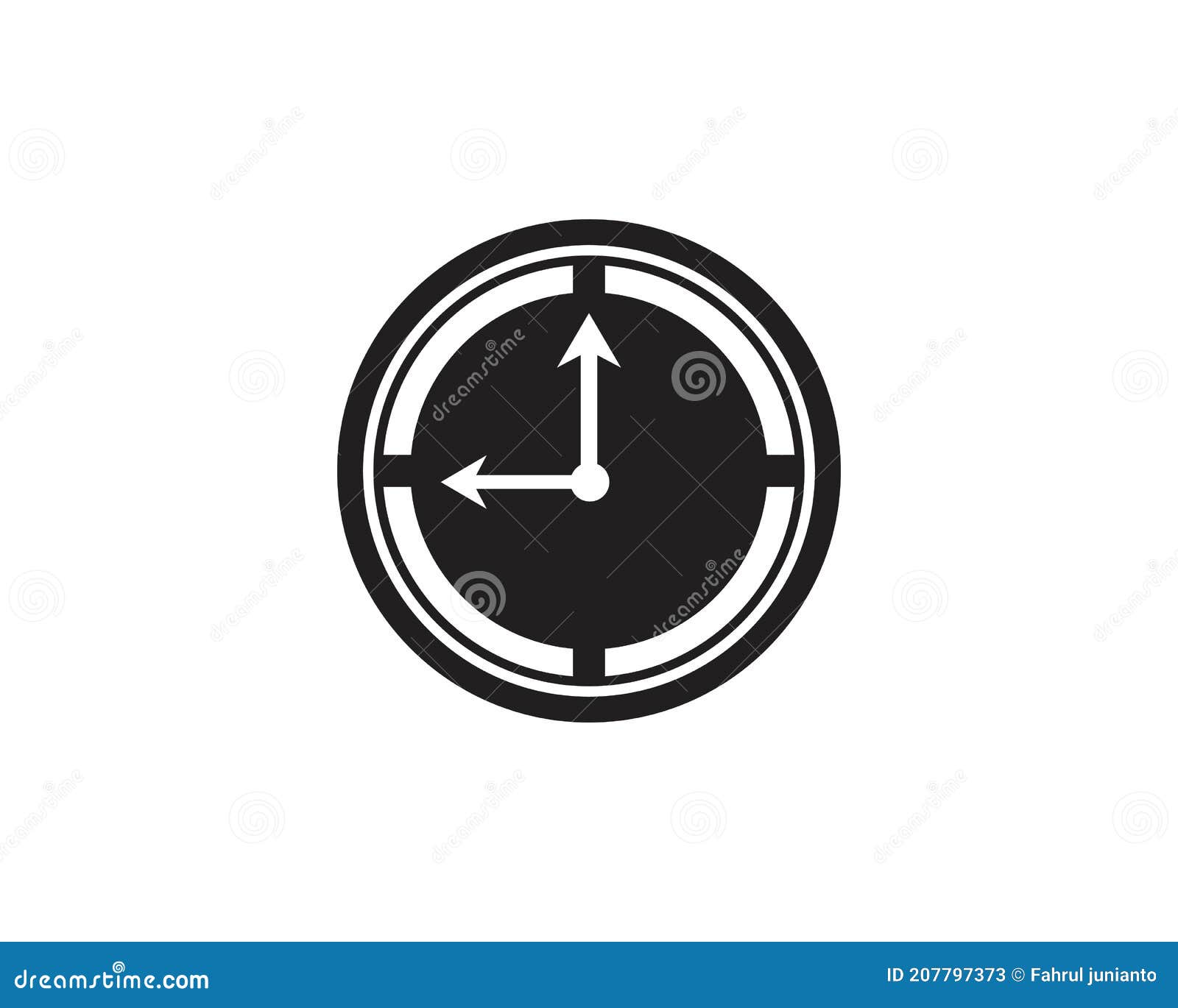 Clock Timer Logo Vector Template Stock Vector - Illustration of ...
