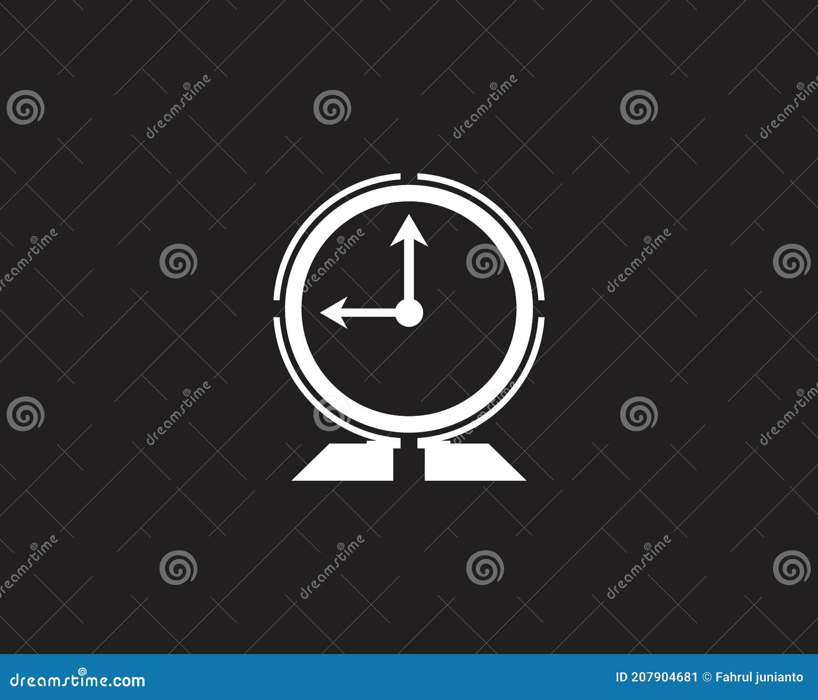 Clock Timer Logo Vector Template Stock Vector - Illustration of minute ...