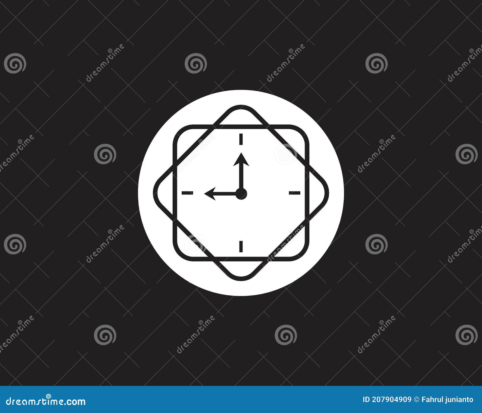Clock Timer Logo Vector Template Stock Vector - Illustration of modern ...