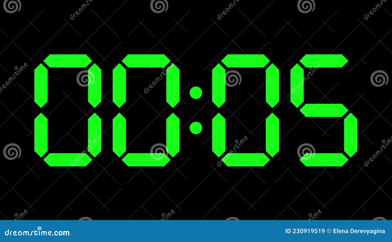 Clock Timer Ten-second Countdown in Opposite Direction, Digital ...