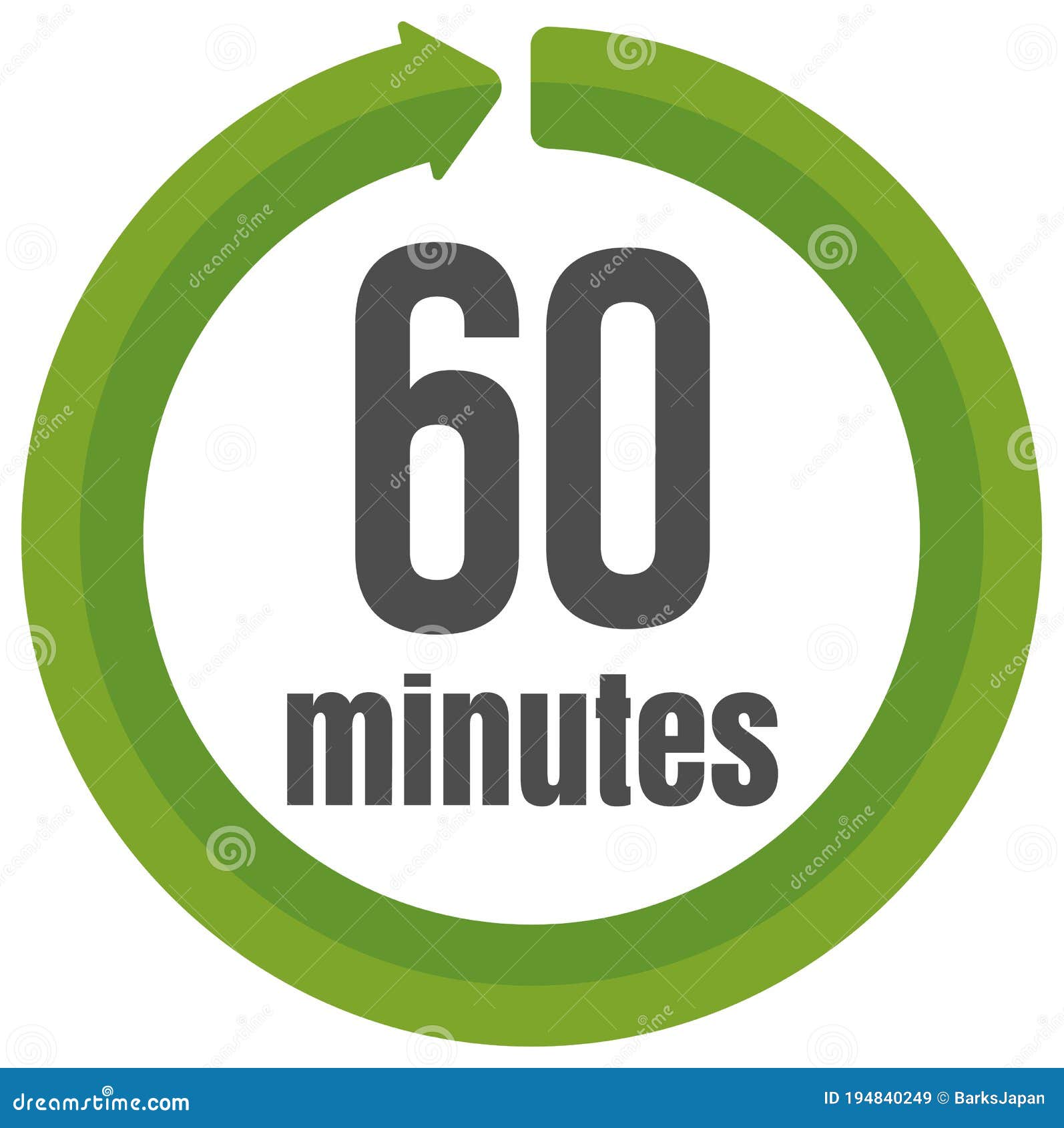 Clock , Timer Time Passage Icon / 60 Minutes Stock Vector ...