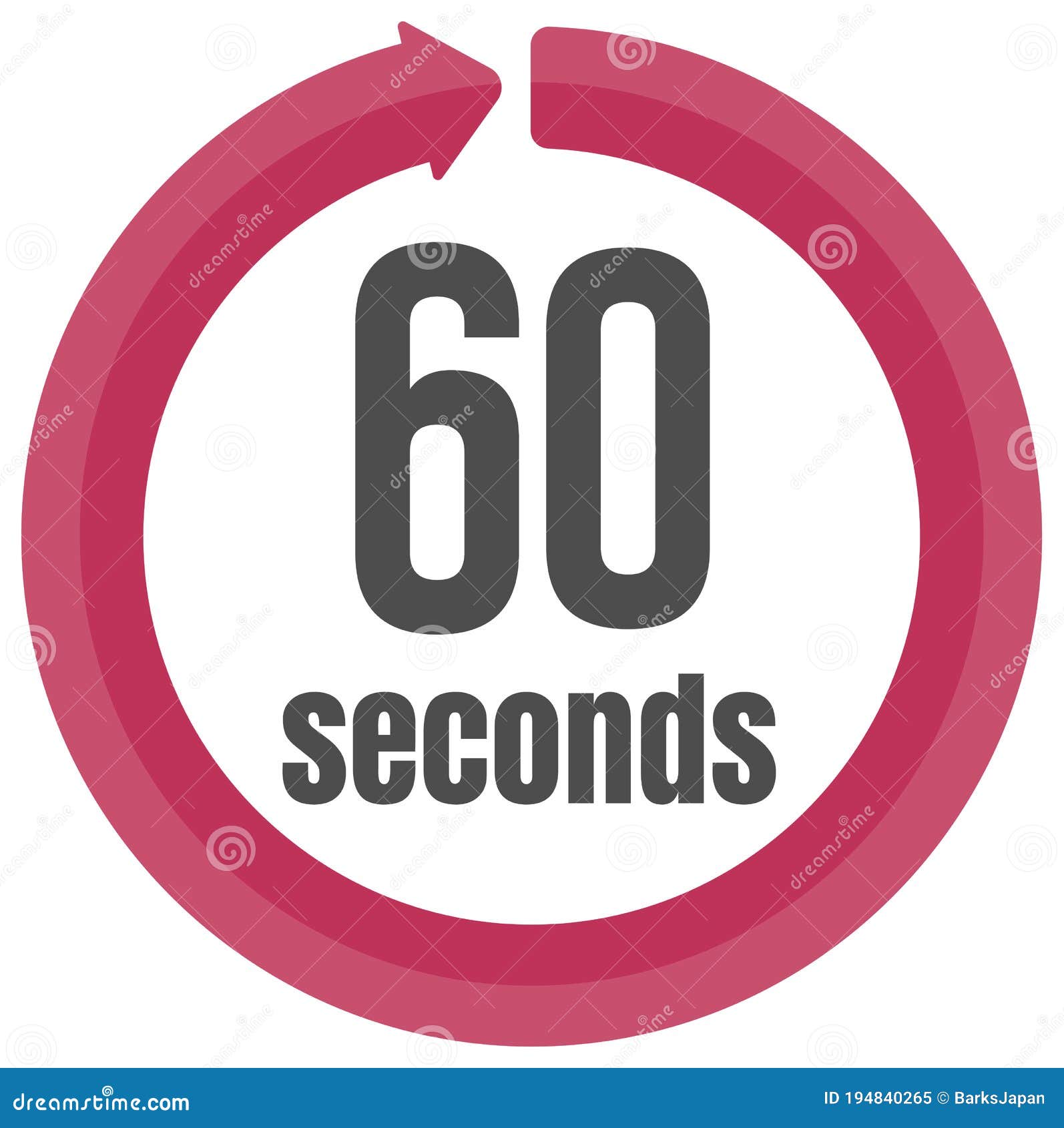 Clock , Timer Time Passage Icon / 60 Seconds Stock Vector ...