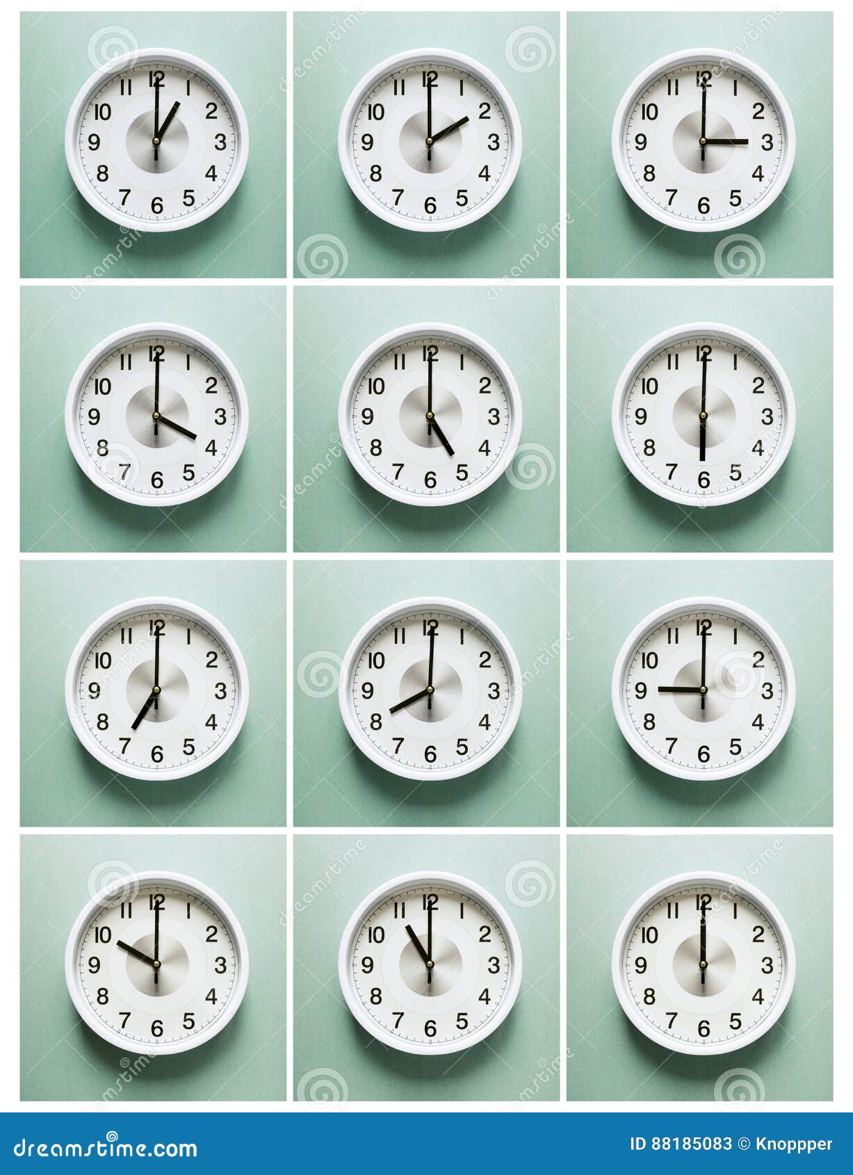 Clock, Times of Day stock image. Image of twelve, dial - 88185083