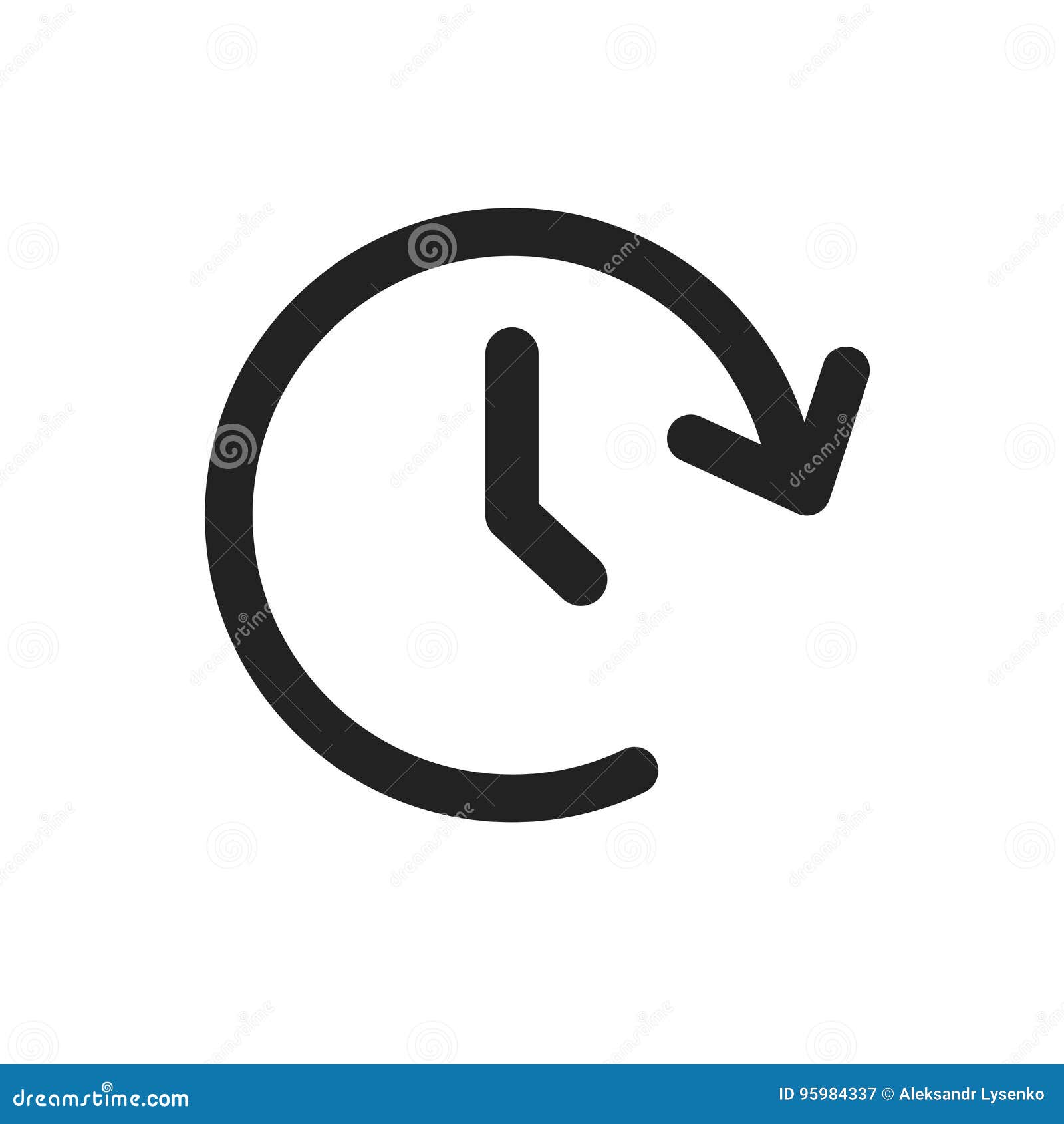 Backwards Clock Arrow Set Cartoon Vector | CartoonDealer.com #15520407