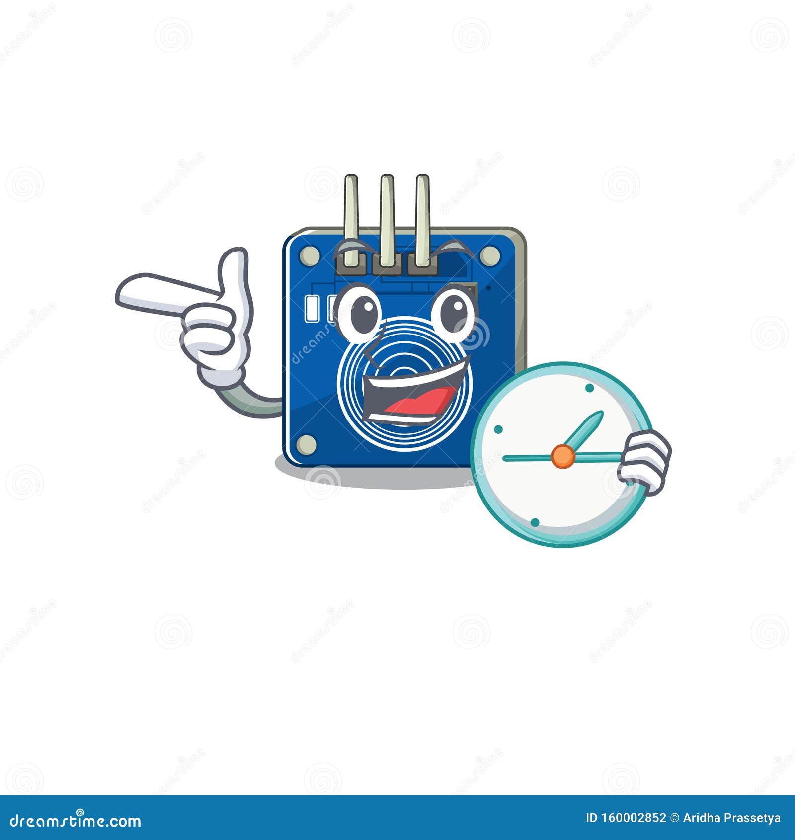 With Clock Touch Sensor with the Cartoon Shape Stock Vector ...
