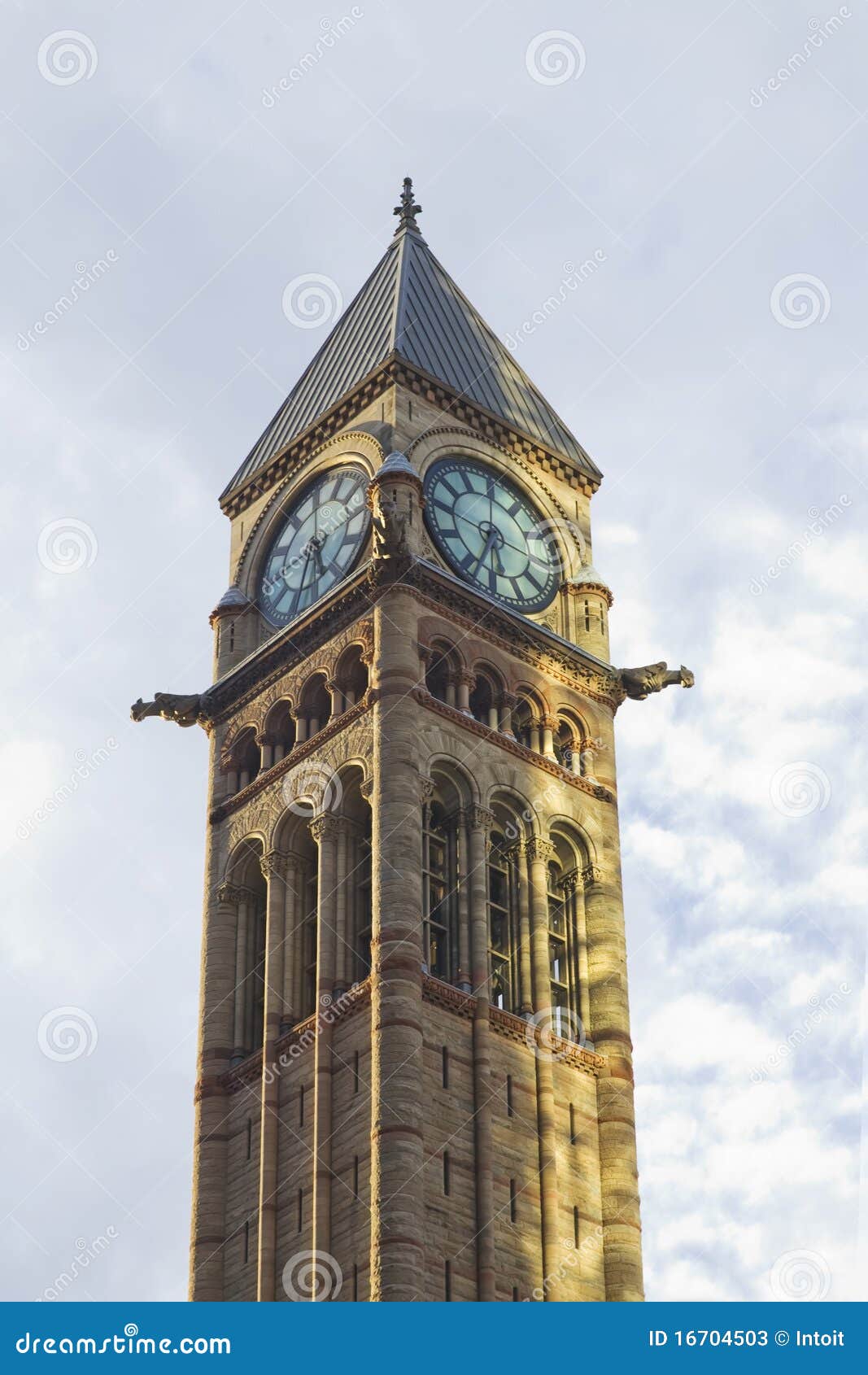Clock Tower stock image. Image of stone, face, hands - 16704503