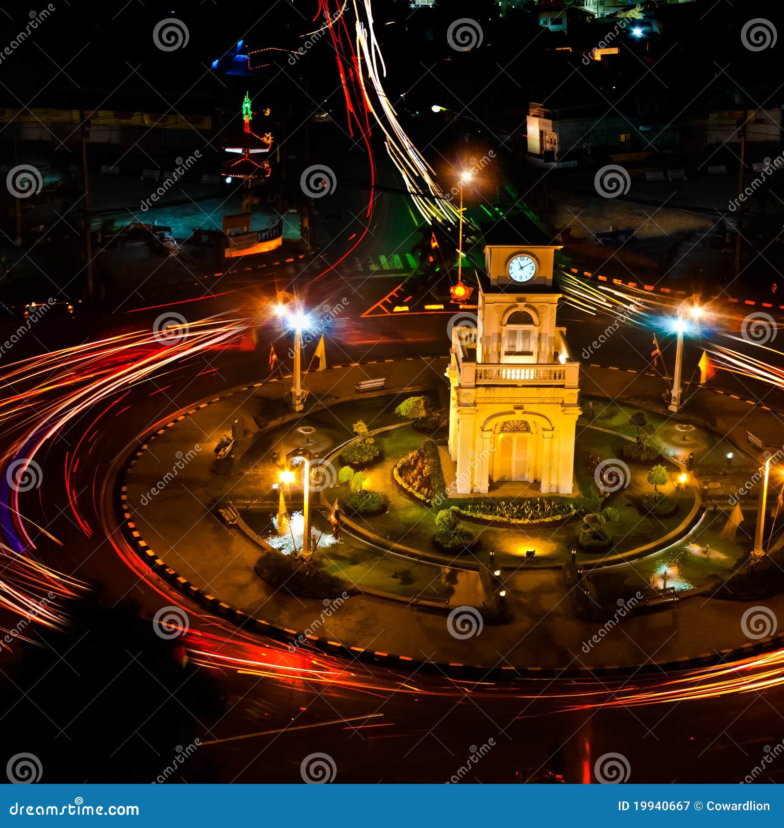 Clock Tower stock image. Image of scene, rotary, night - 19940667
