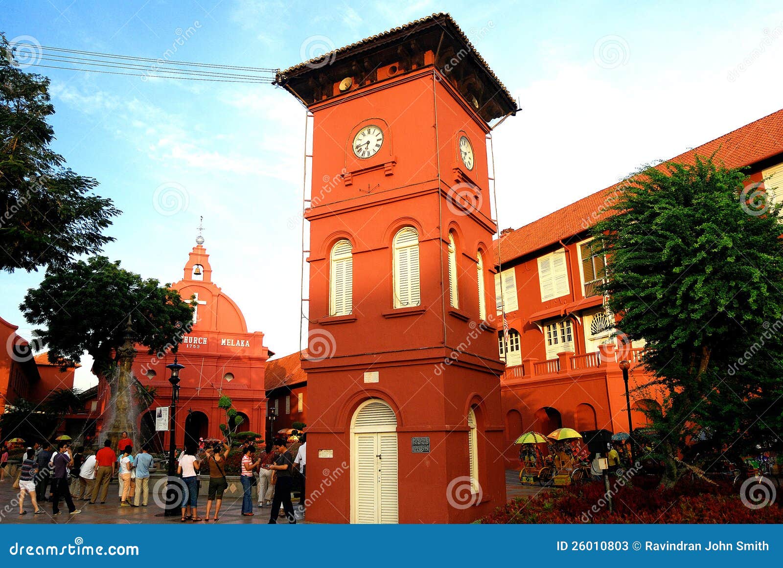 Clock Tower editorial stock photo. Image of clock, malacca - 26010803