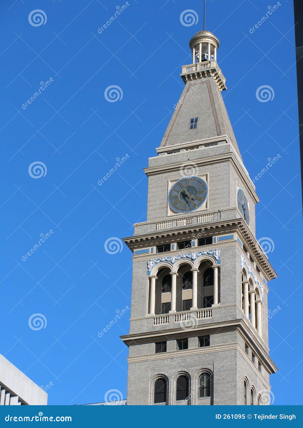 Clock Tower stock image. Image of denver, blue, tall, downtown - 261095