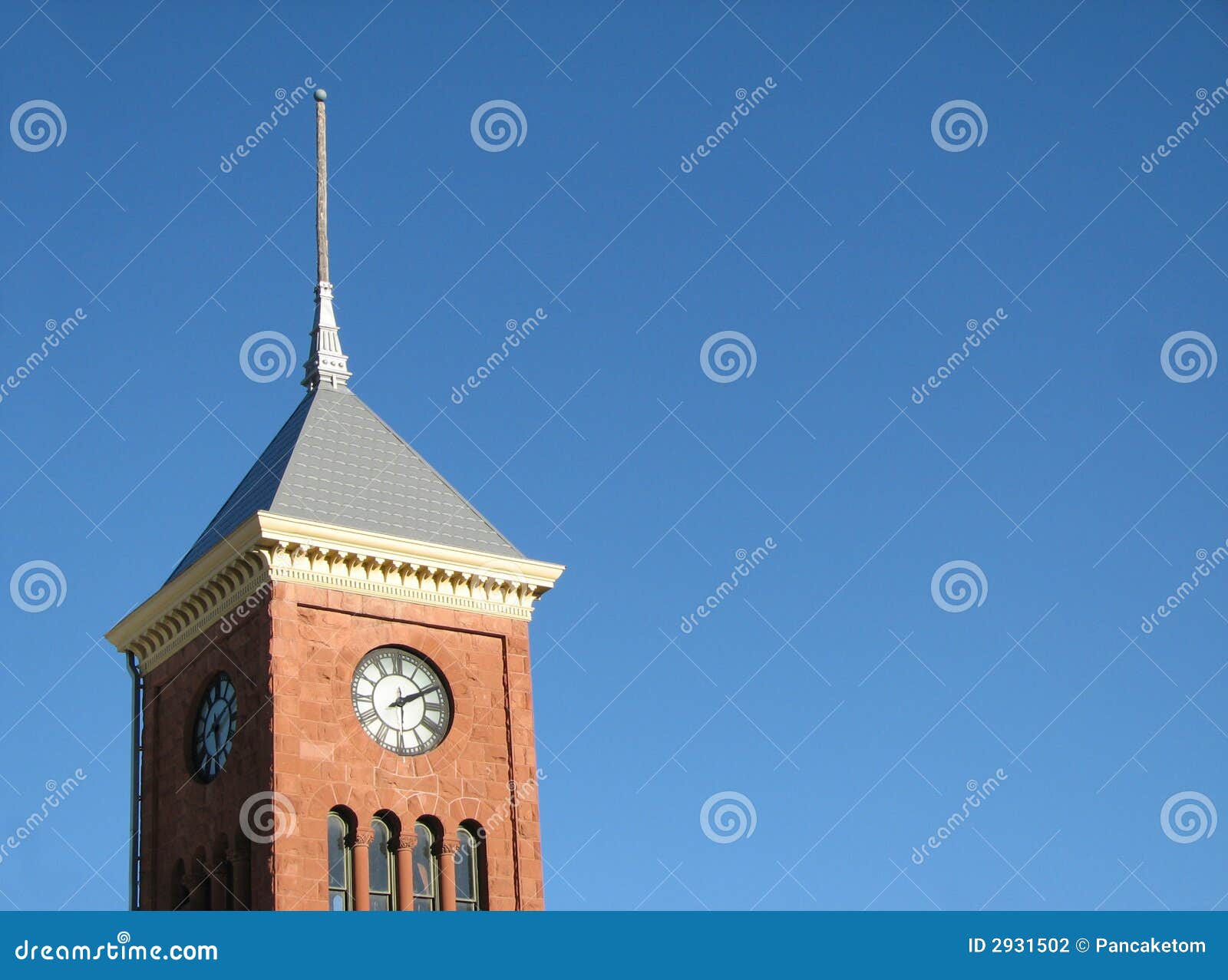 Clock tower stock photo. Image of flag, arizona, flagstaff - 2931502