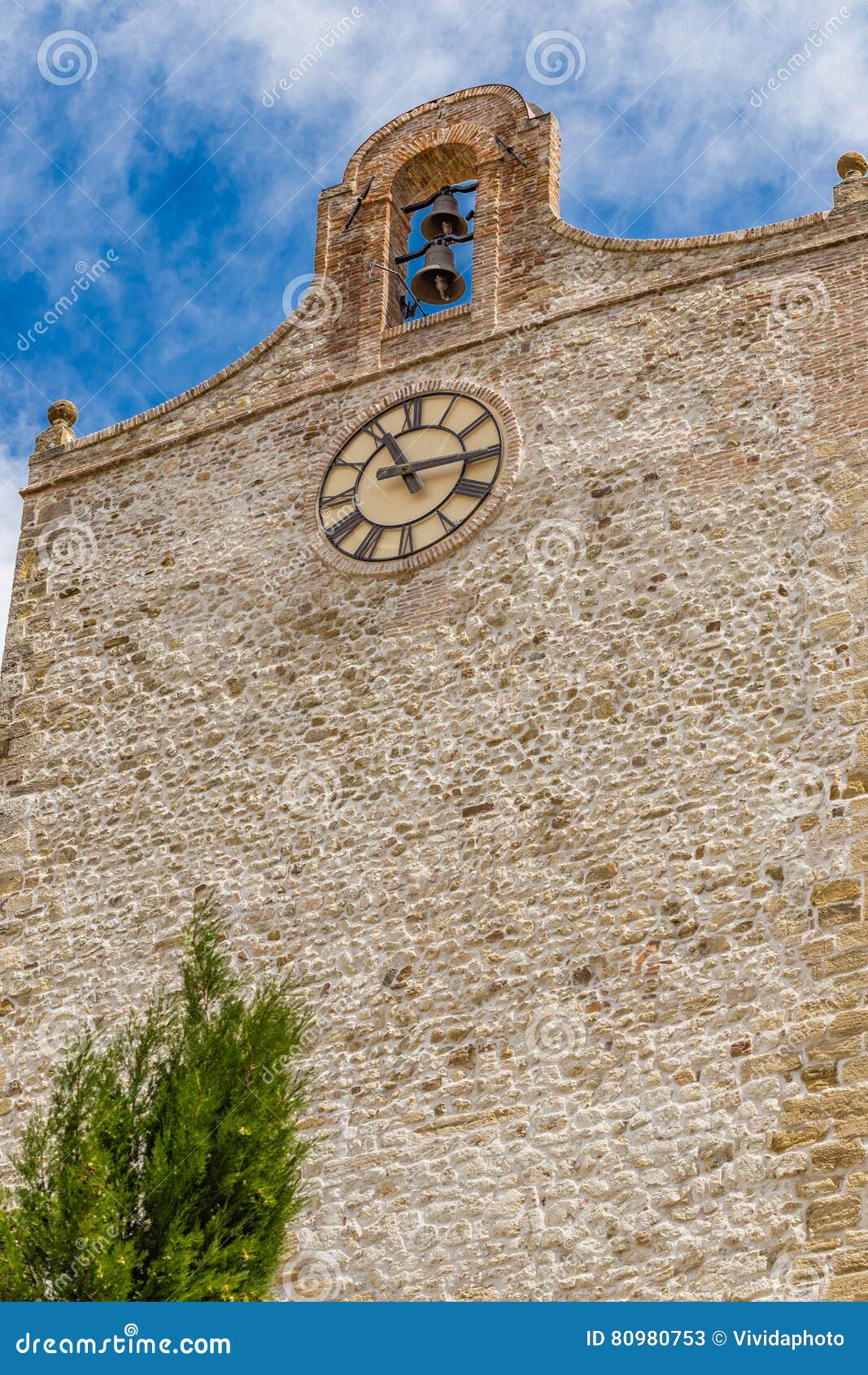 Clock tower stock image. Image of verucchio, italy, clock - 80980753