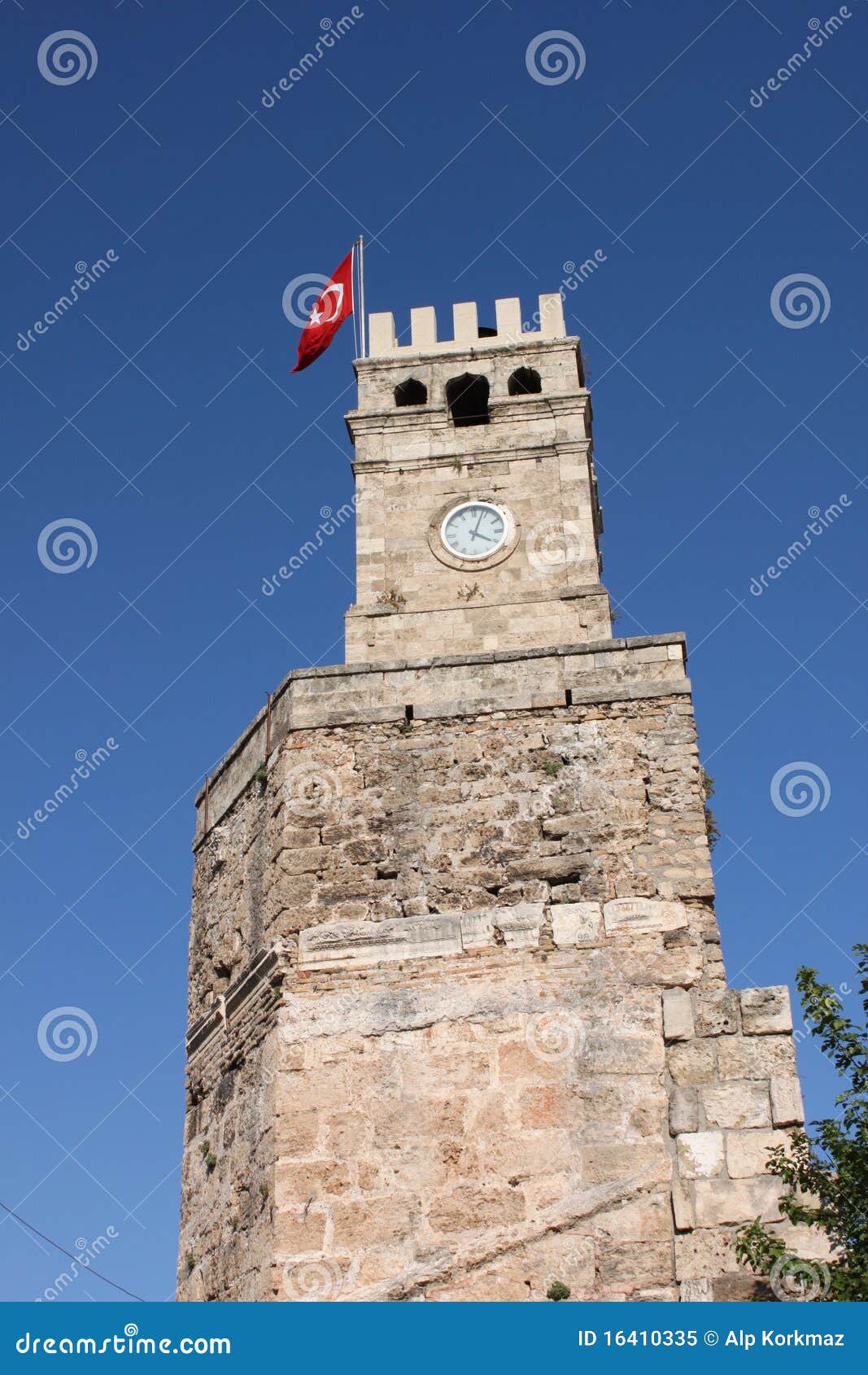 Clock Tower, Antalya, Turkey Stock Image - Image of ancient, turkish ...