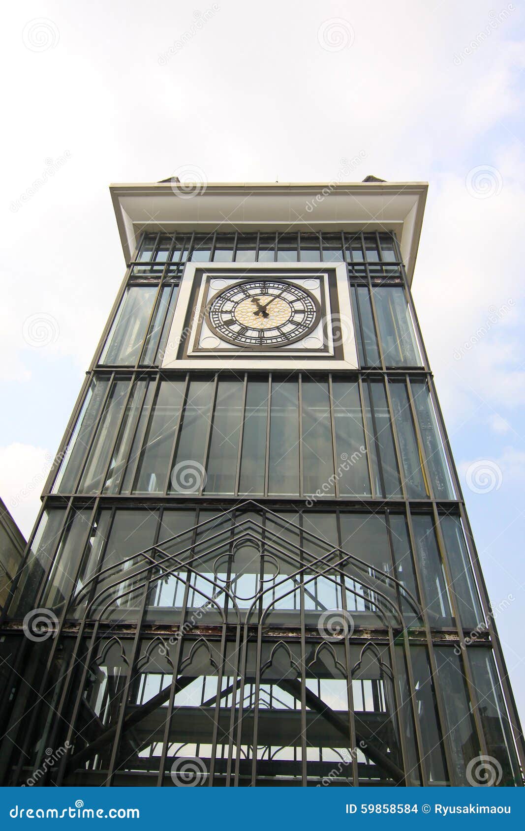 Clock tower stock photo. Image of structure, clock, place - 59858584