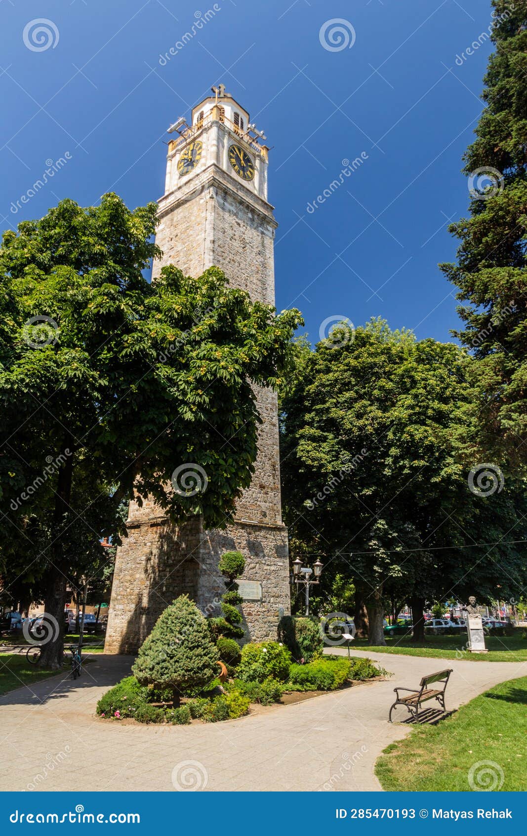Clock Tower in Bitola, North Macedon Stock Image - Image of structure ...