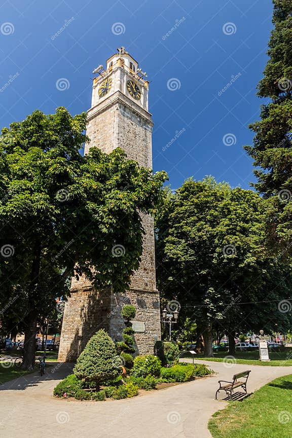 Clock Tower in Bitola, North Macedon Stock Image - Image of structure ...