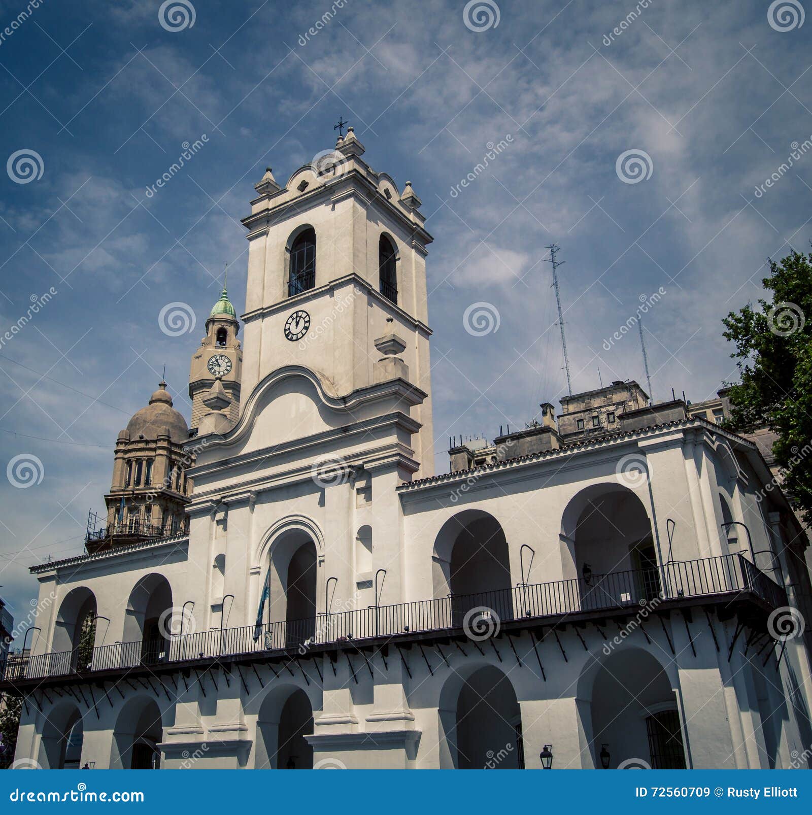 Clock tower buenos aires stock image. Image of building - 72560709