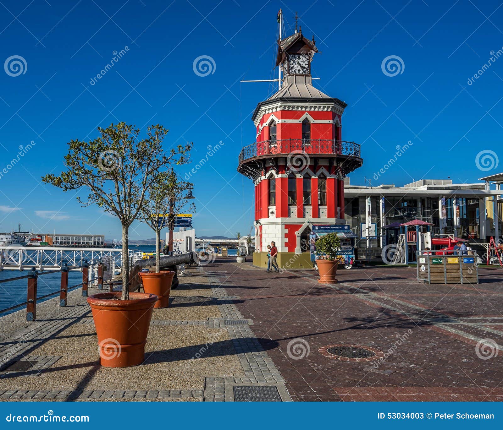 Clock Tower in Cape Town Waterfront Editorial Stock Photo - Image of ...