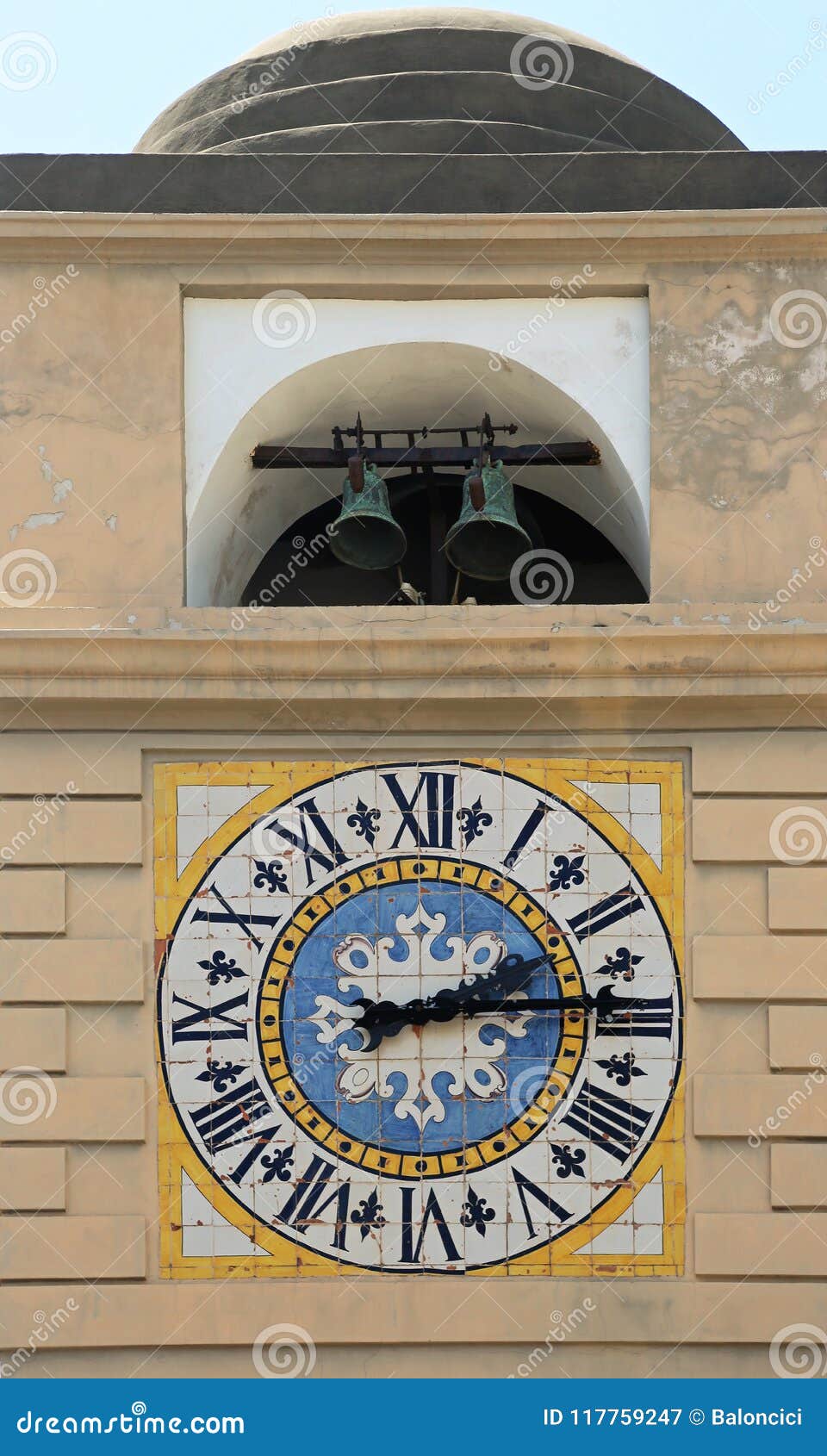 Clock Tower Capri stock image. Image of italy, tower - 117759247