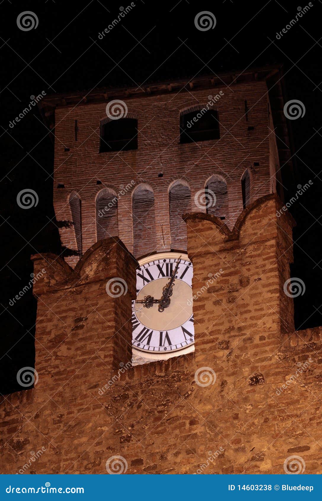Clock tower of the castle stock photo. Image of bologna - 14603238