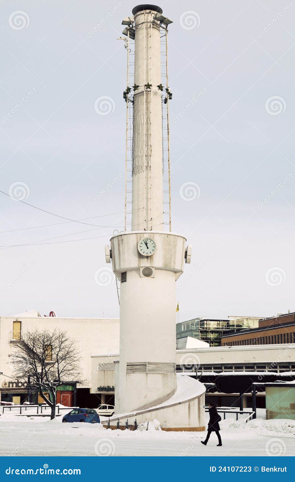 Clock Tower in the Center of Helsinki Editorial Stock Photo - Image of ...