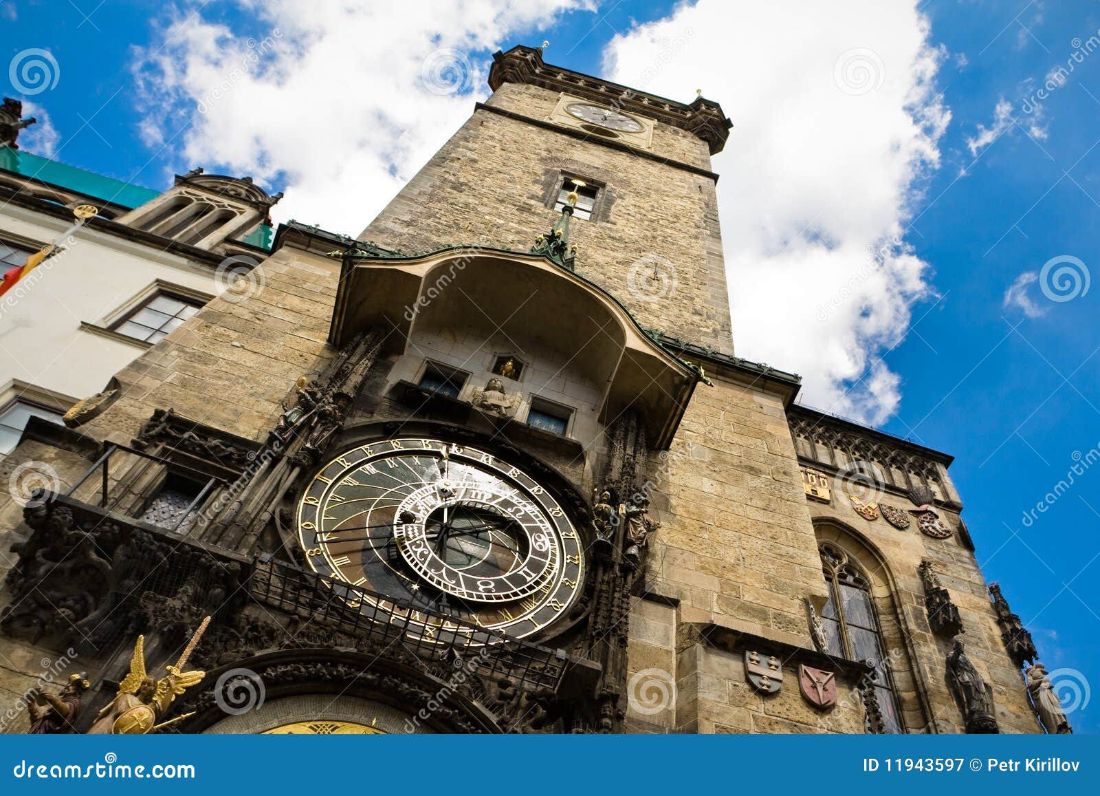 Clock Tower on the Central Square of Prague Stock Image - Image of ...