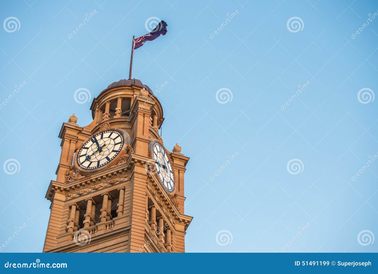 Clock tower stock image. Image of revival, brick, construction - 51491199