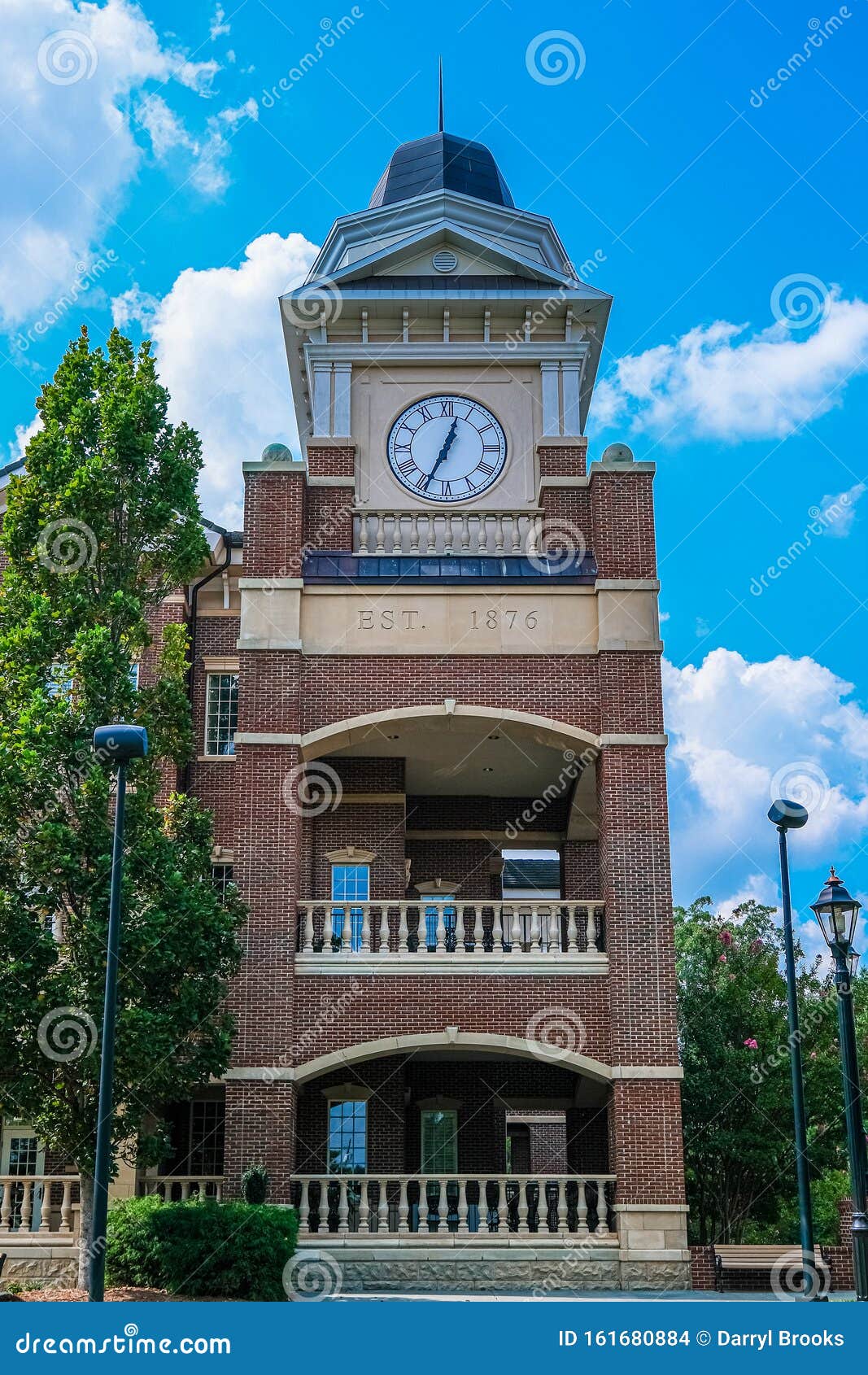 Clock Tower on City Hall stock photo. Image of municipal - 161680884