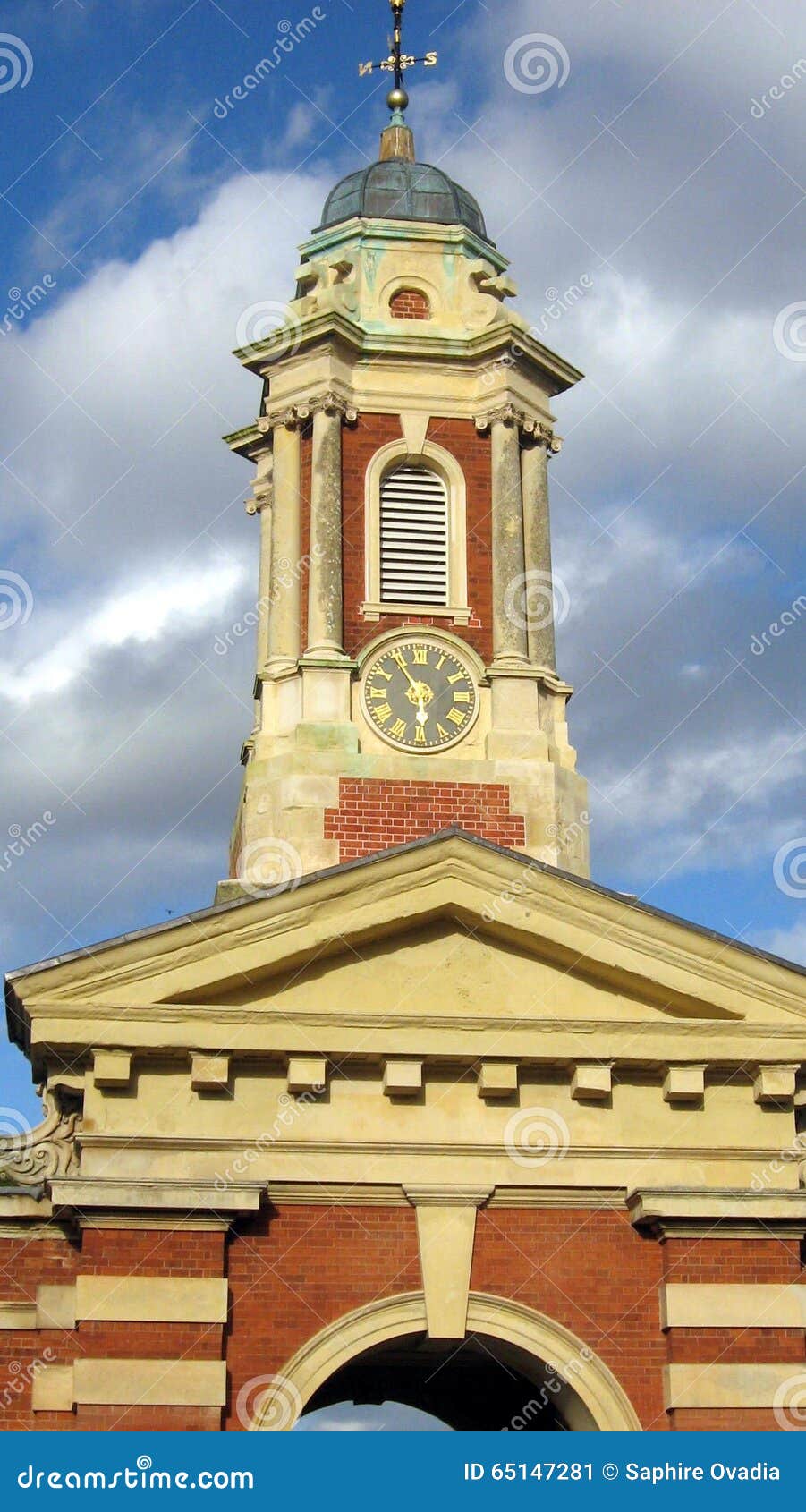 Clock tower stock image. Image of entrance, cornice, architecture ...