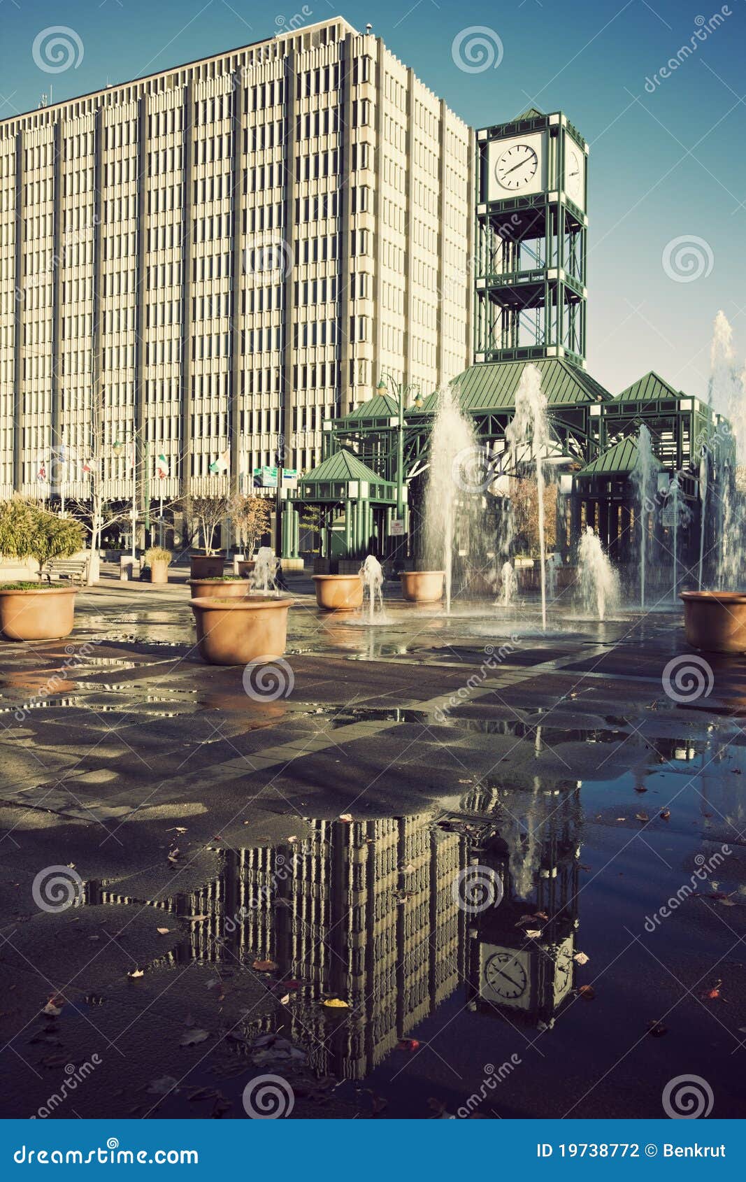 Clock Tower in Downtown Memphis Stock Photo - Image of tennessee ...