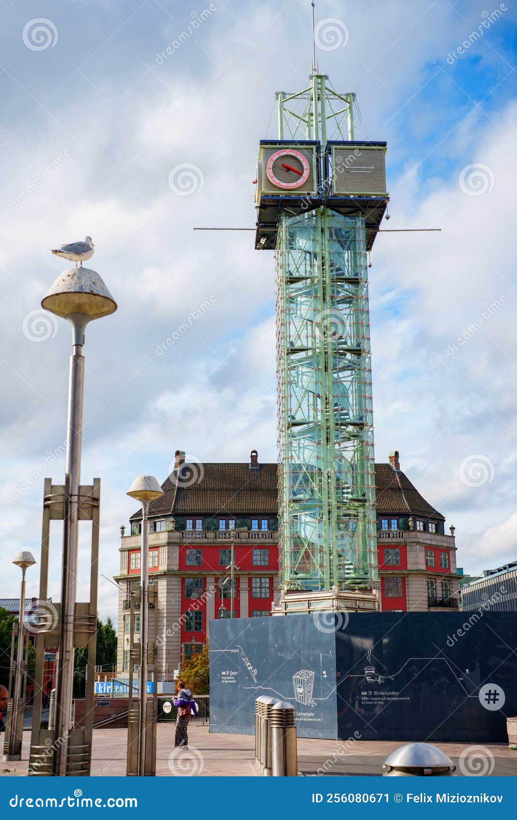 Clock Tower at Downtown Oslo Norway Editorial Photo - Image of norway ...