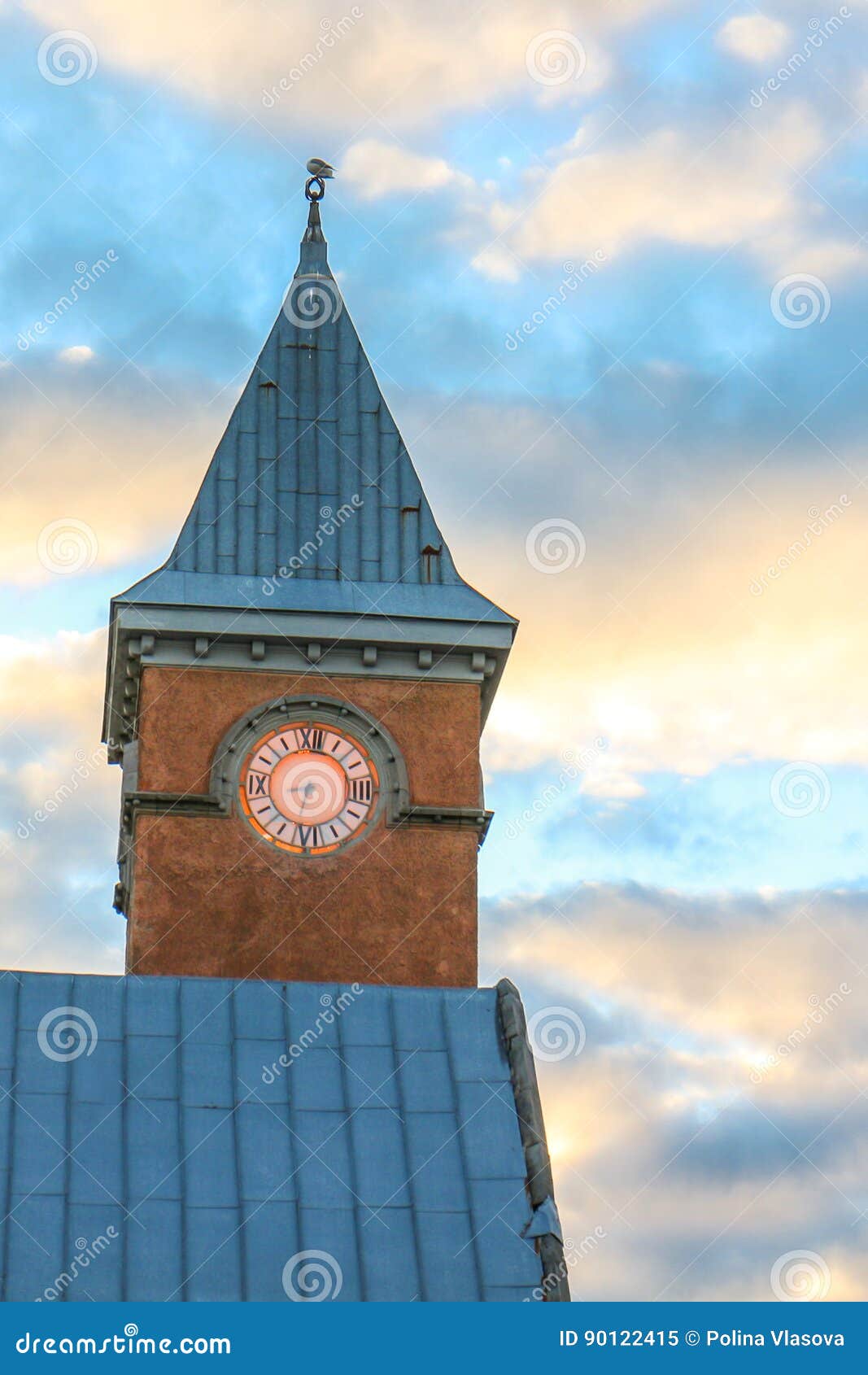 Clock tower in Europe stock image. Image of european - 90122415