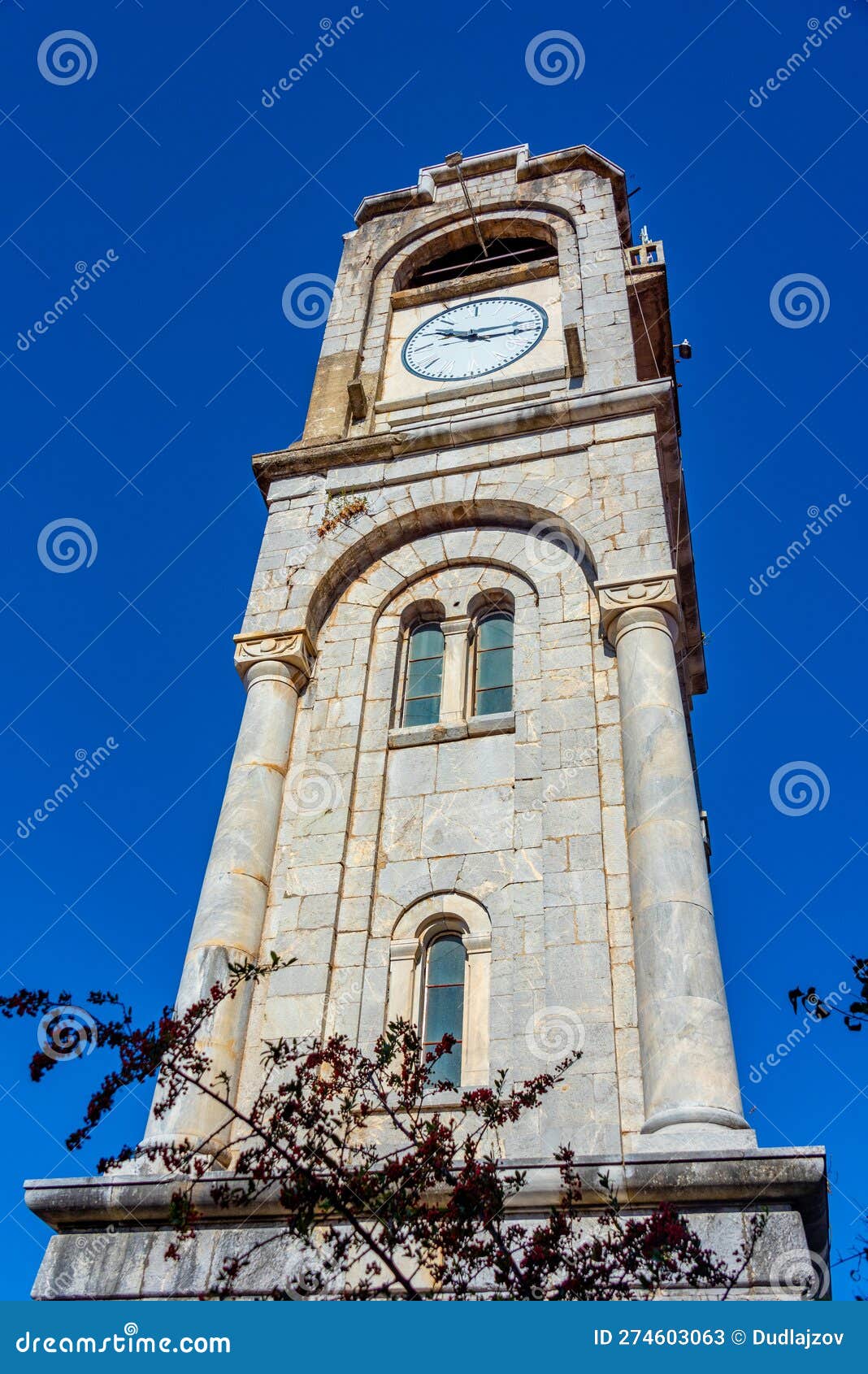 Clock Tower in Greek Village Dimitsana Stock Image - Image of arcadia ...