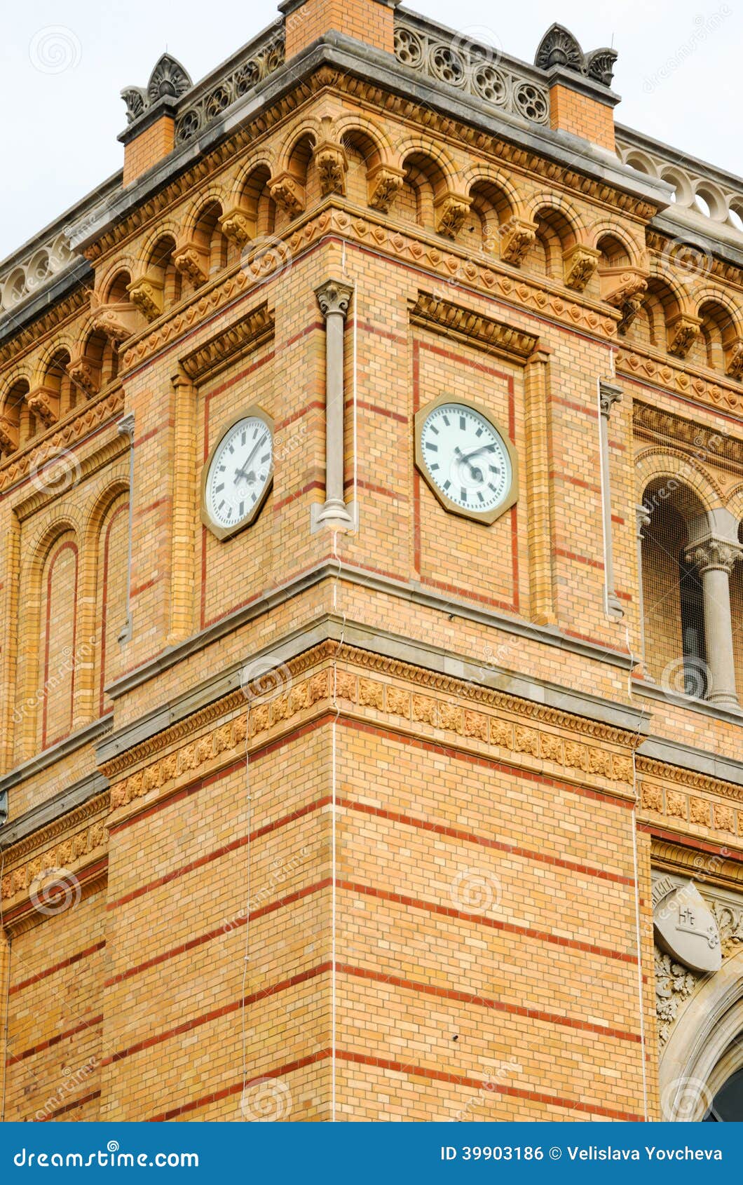 Clock Tower of the Hannover Central Station Stock Photo - Image of ...