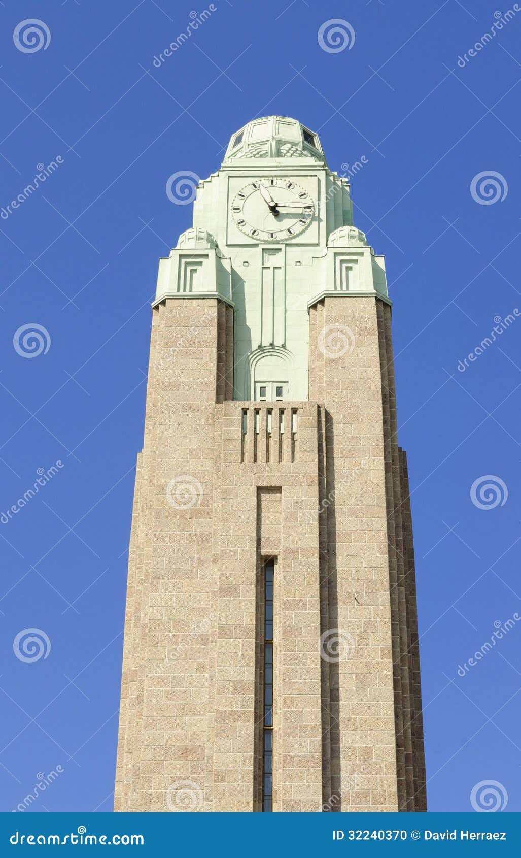 Clock Tower Helsinki Central Railway Station. Stock Photo - Image of ...