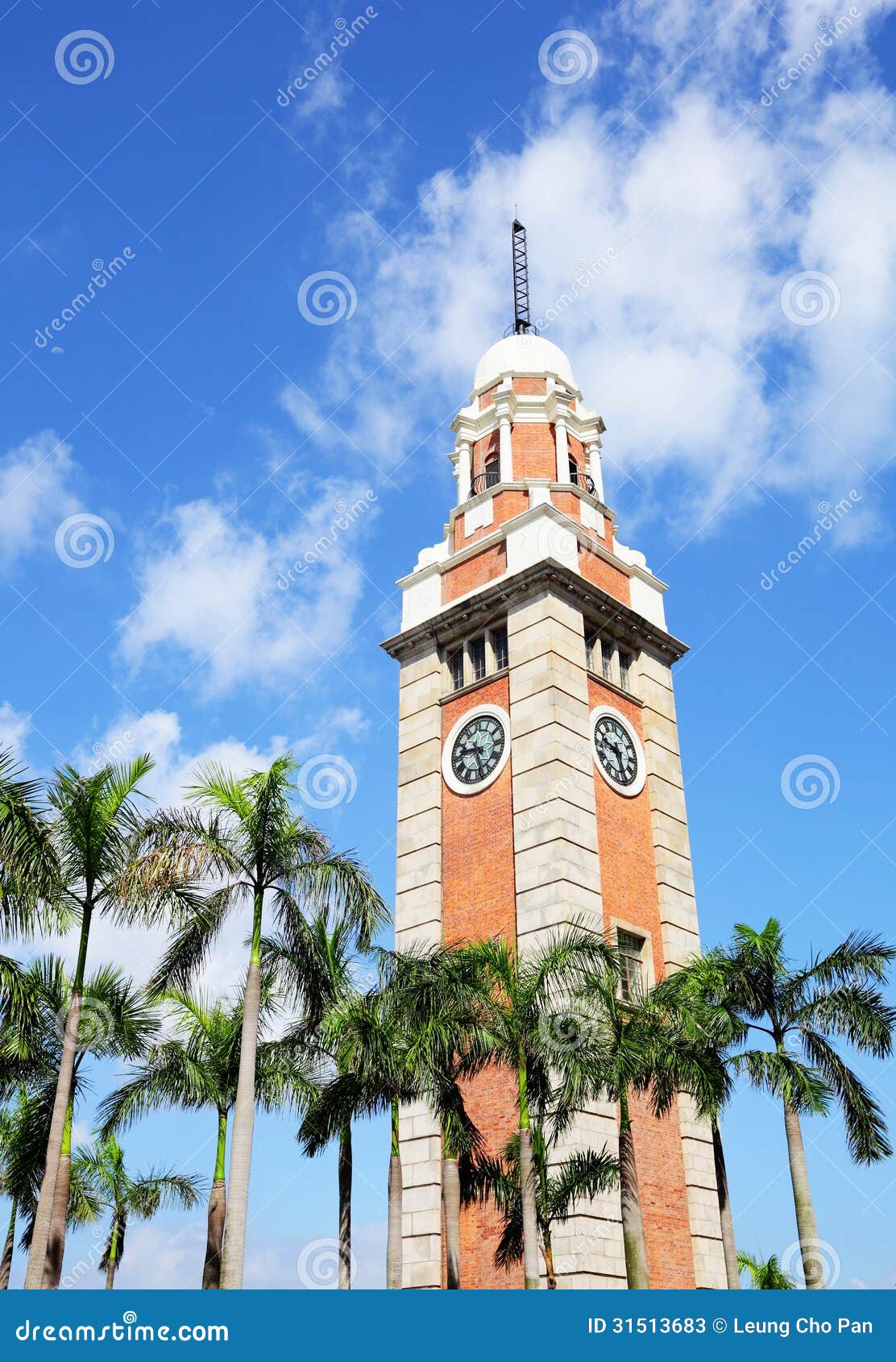 Clock tower in Hong Kong stock image. Image of antique - 31513683