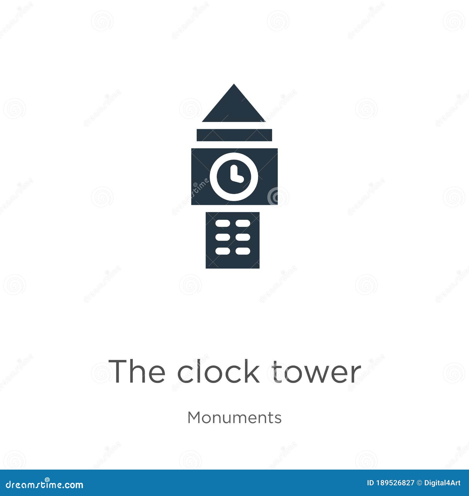The Clock Tower Icon Vector. Trendy Flat the Clock Tower Icon from ...