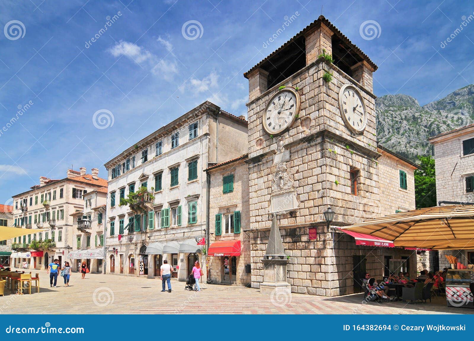 Clock Tower Inside Stari Grad. Kotor Montenegro Editorial Stock Image ...