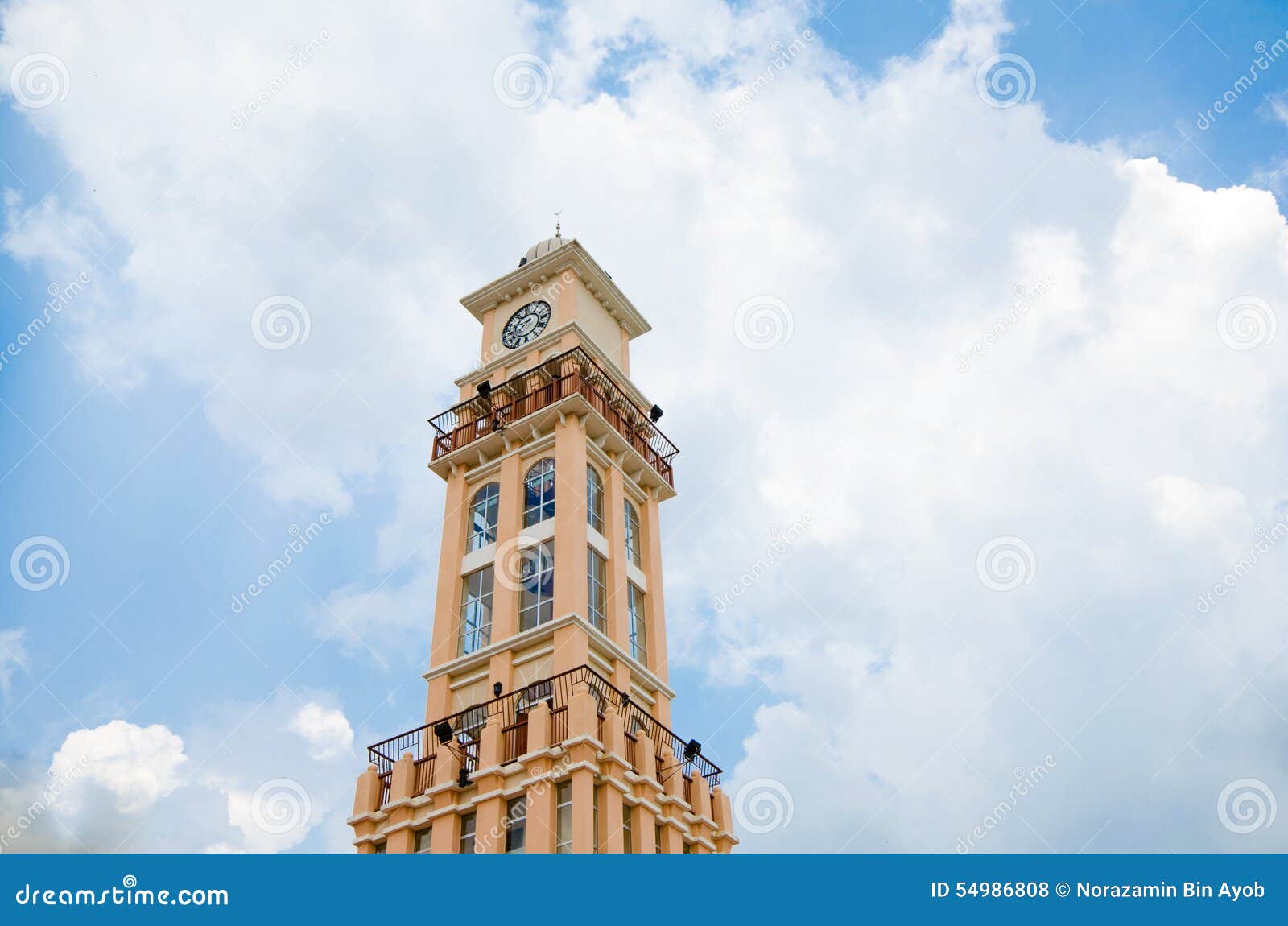 Clock Tower in Kelantan, Malaysia Stock Photo - Image of face, history ...