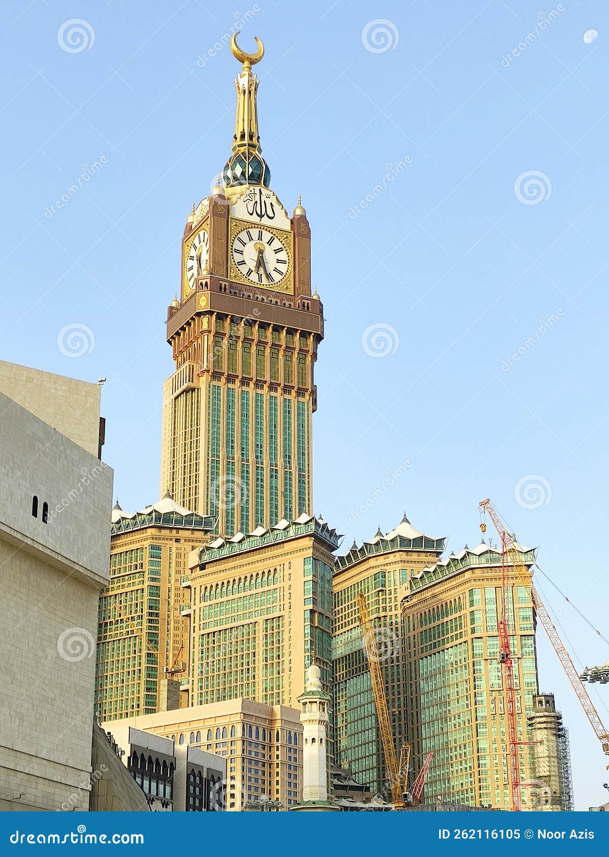 Clock tower makkah stock image. Image of clock, arabia - 262116105