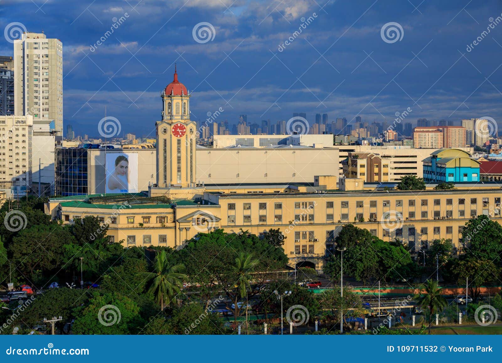 The Clock Tower of the Manila City Hall in Manila, Philippines ...