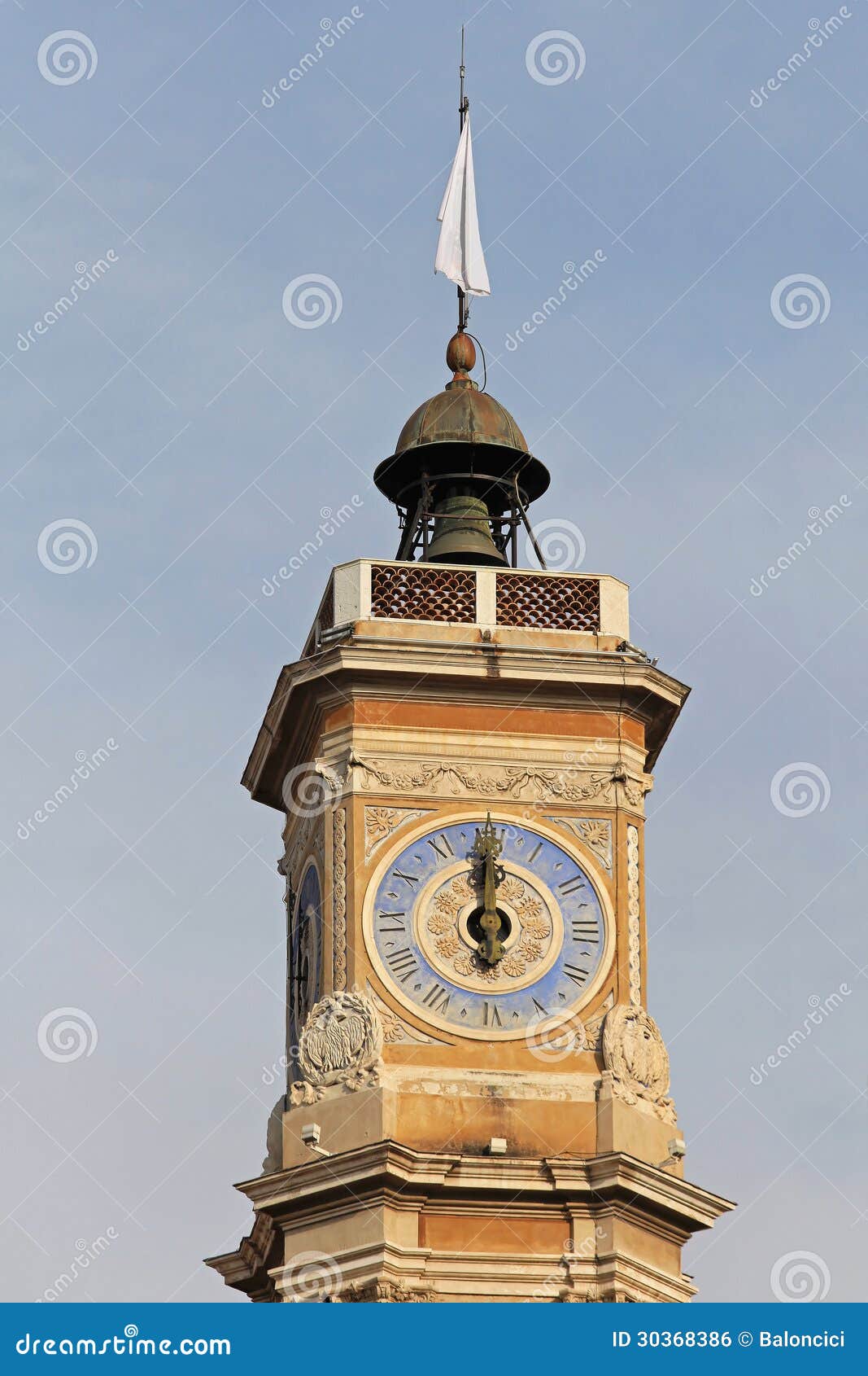Clock Tower Monaco stock photo. Image of dial, monaco - 30368386