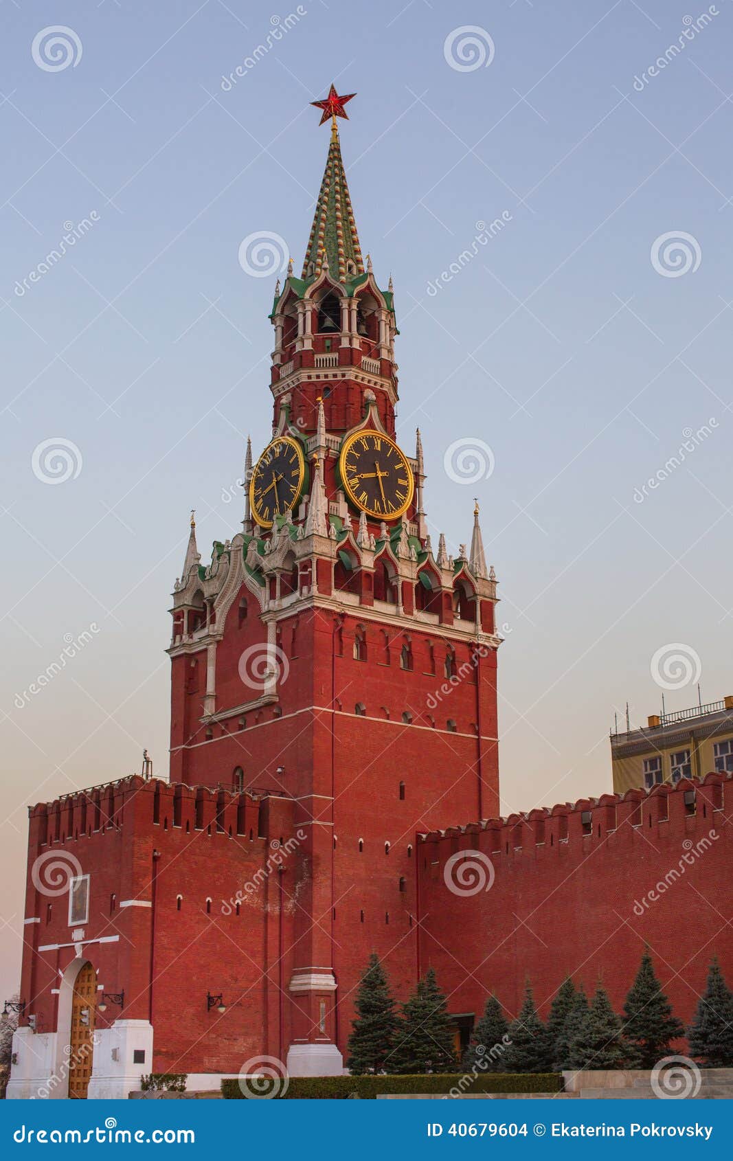 Clock Tower of Moscow Kremlin Stock Photo - Image of ruby, kremlin ...